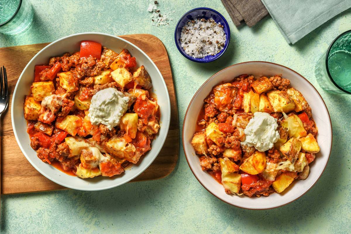 Cheesy Mexican Style Beef Hash Recipe | HelloFresh