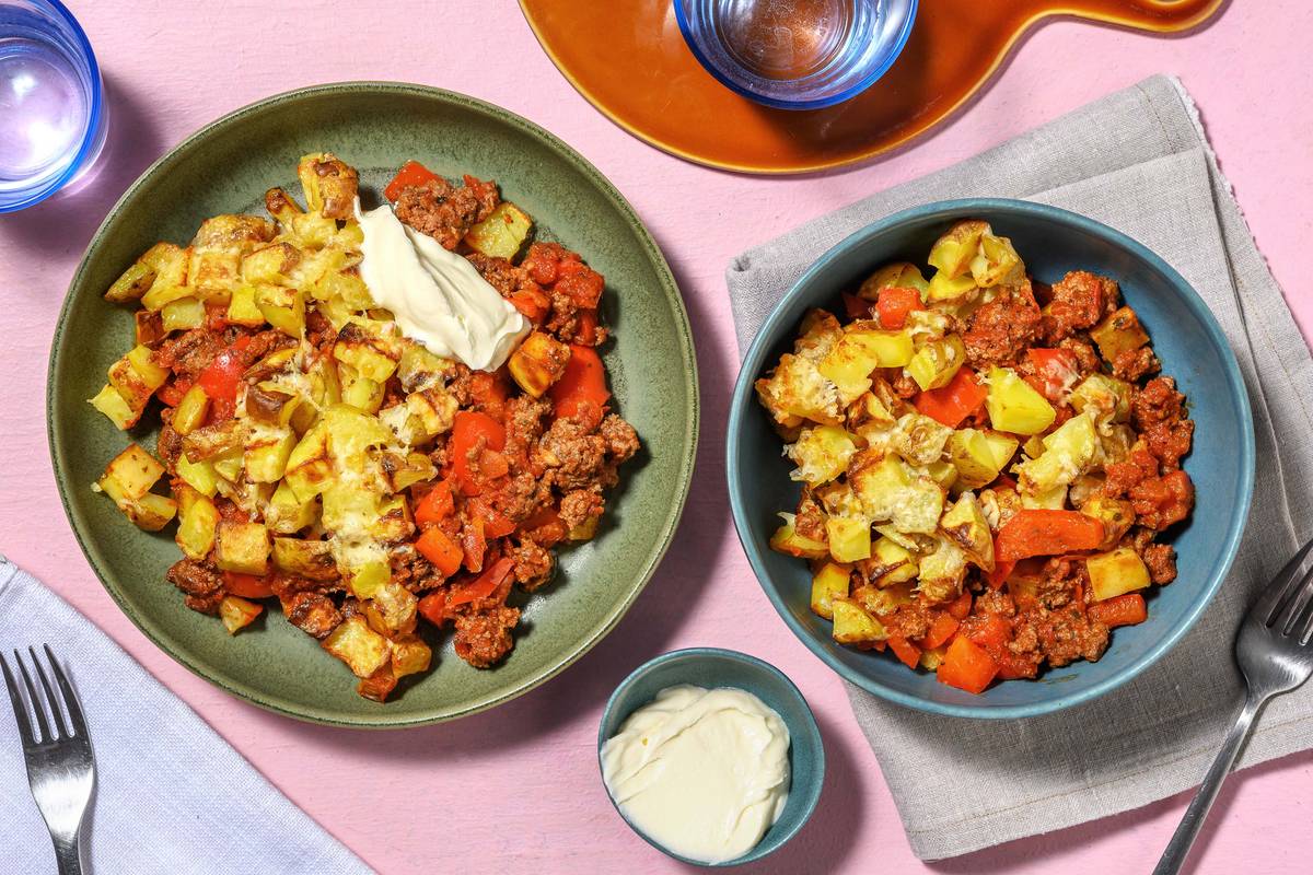 Cheesy Mexican Style Beef Hash Recipe | HelloFresh