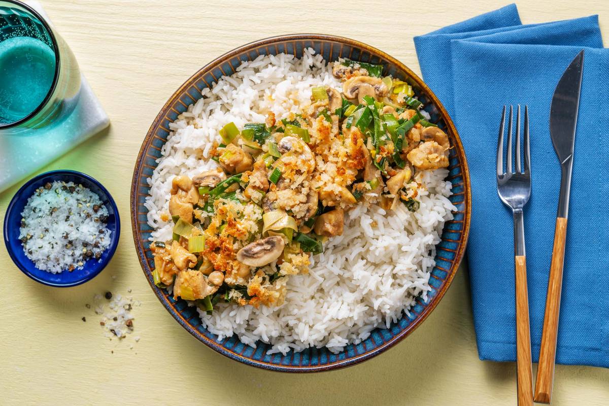 Chicken and Mushroom Crumble Recipe | HelloFresh