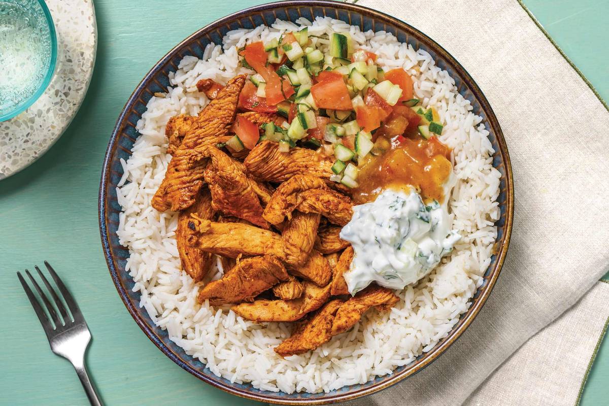 Middle Eastern Mango Chicken & Garlic Rice Recipe | HelloFresh