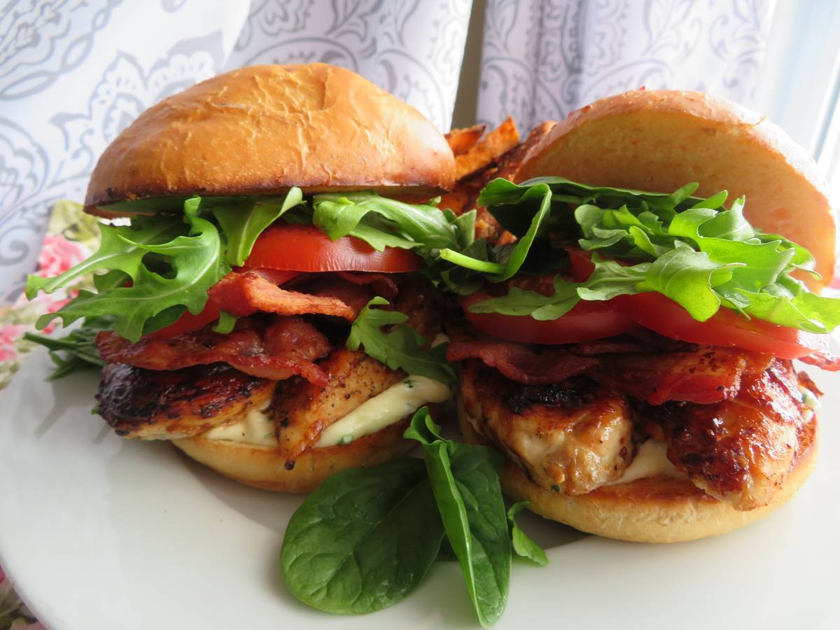 Cheesy Grilled Chicken and Bacon Burgers Recipe | HelloFresh