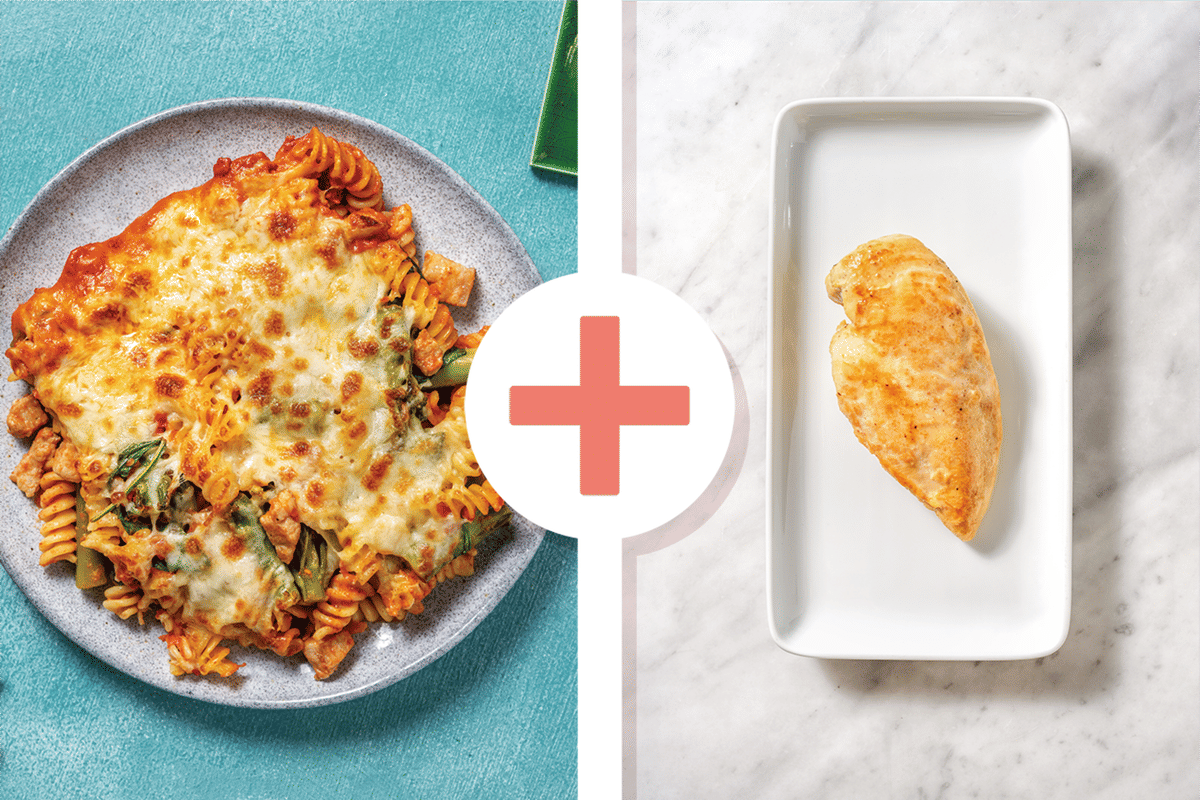 Creamy Chicken, Bacon & Baby Broccoli Pasta Bake Recipe | HelloFresh