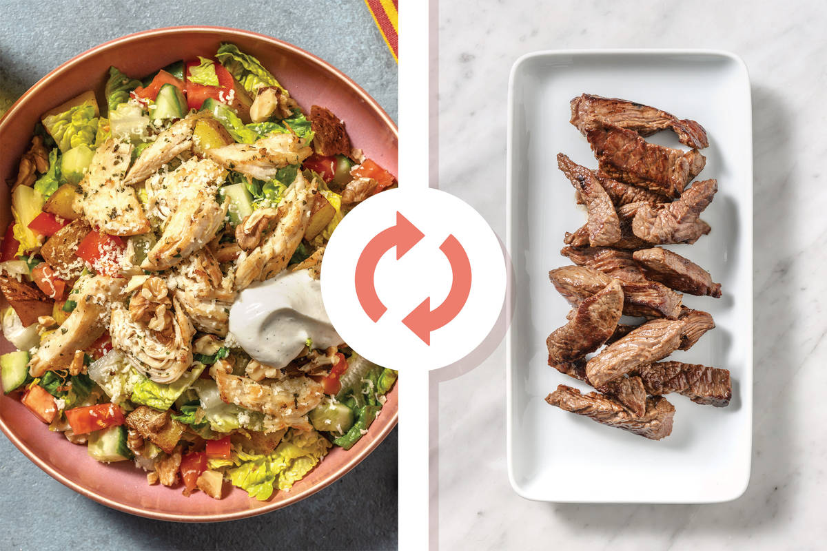 Mediterranean Beef Strips & Potato Salad Recipe | HelloFresh