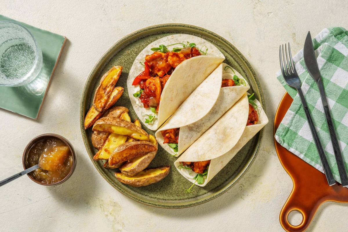 Mango Chutney Curried Chicken Wraps Recipe | HelloFresh