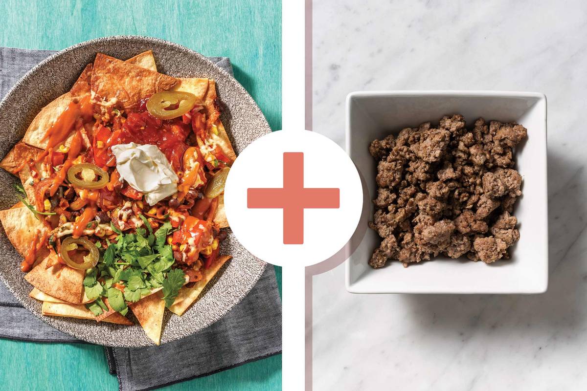 Fiery Beef, Bean & Jalapeño Nachos Recipe | HelloFresh