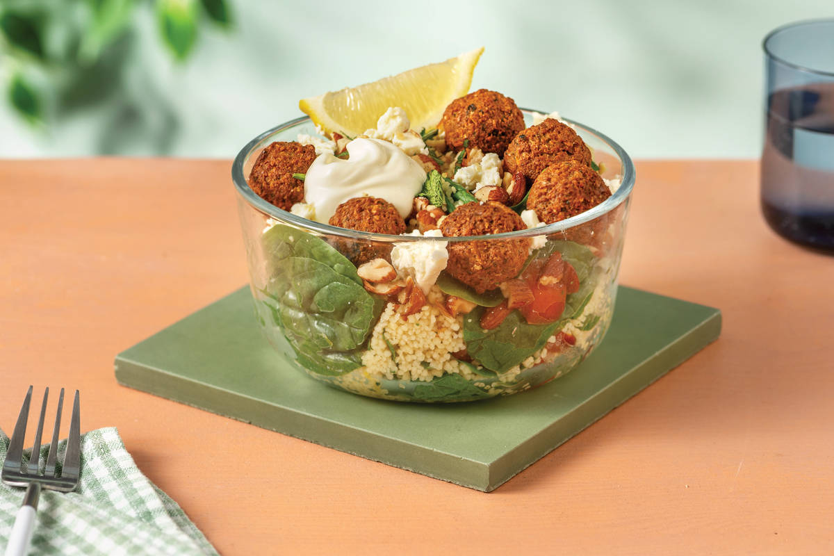 Middle Eastern Falafel Couscous Salad Recipe | HelloFresh
