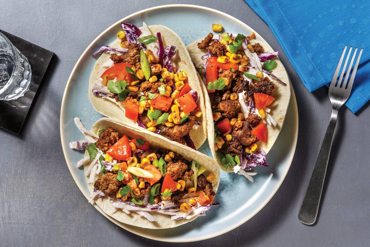 Tex-Mex Beef Strips & Cheddar Tacos Recipe | HelloFresh