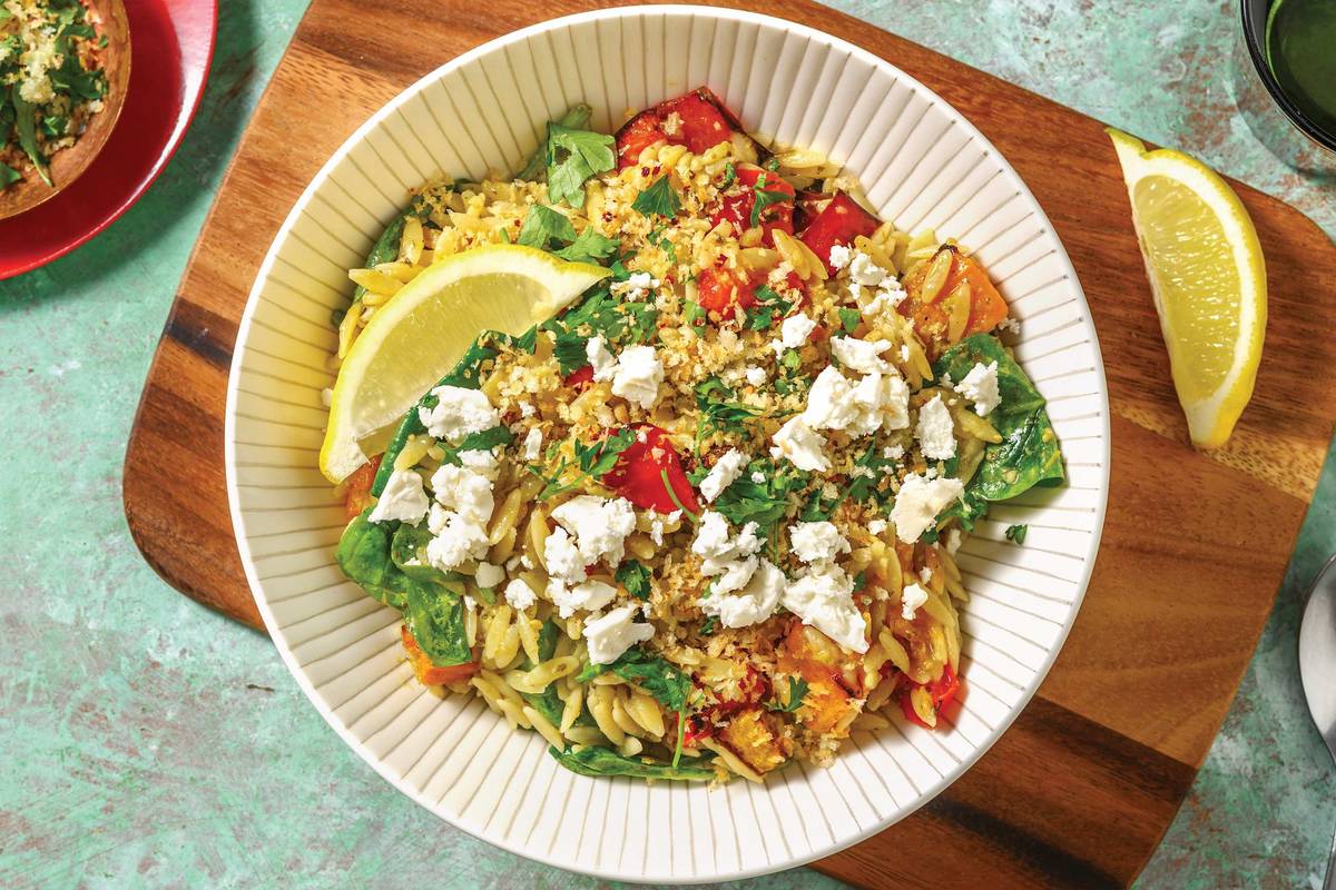 Easy Pumpkin & Fetta Risoni Recipe | HelloFresh