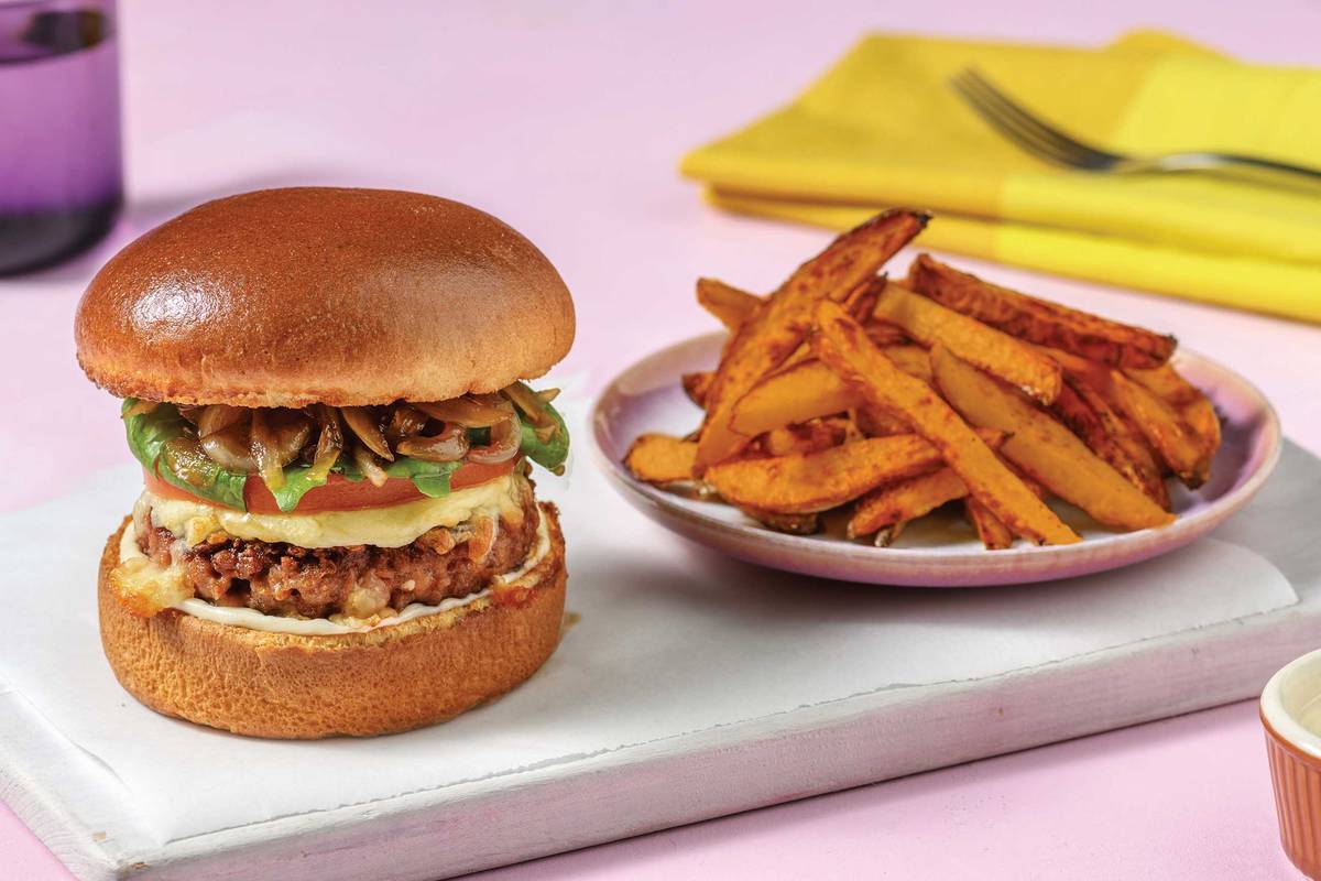 Plant-Based Cheezeburger Recipe | HelloFresh