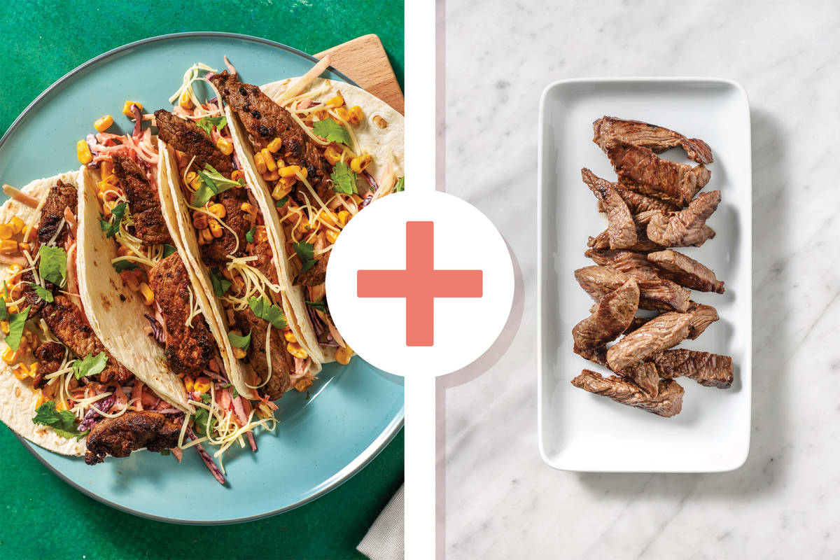 Quick Tex-Mex Double Beef Strip Tacos Recipe | HelloFresh