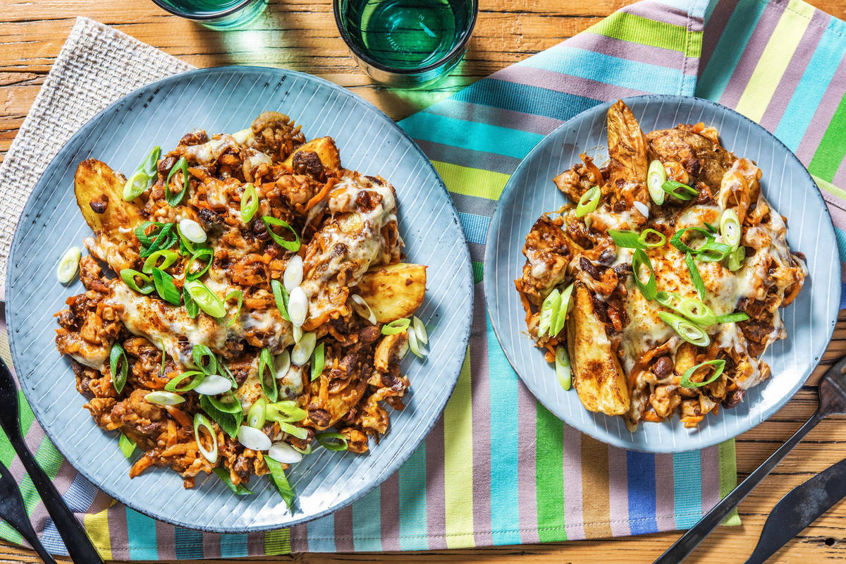 BBQ Chicken & Blackbean Loaded Wedges Recipe | HelloFresh