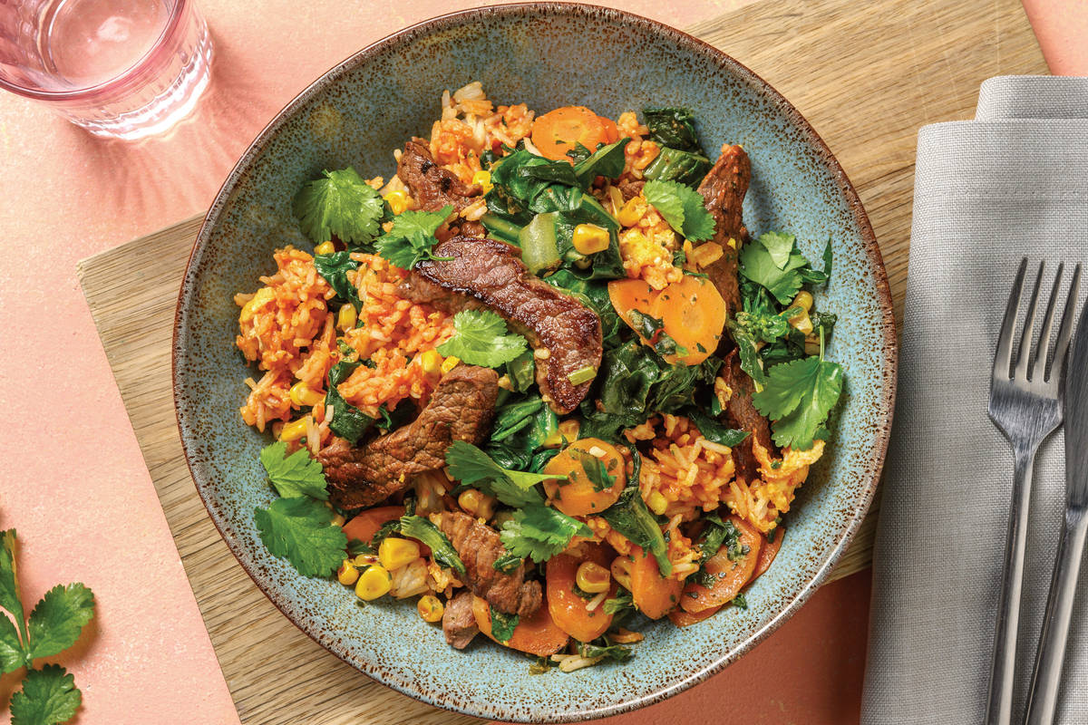 Ssamjang Beef Fried Rice Recipe | HelloFresh