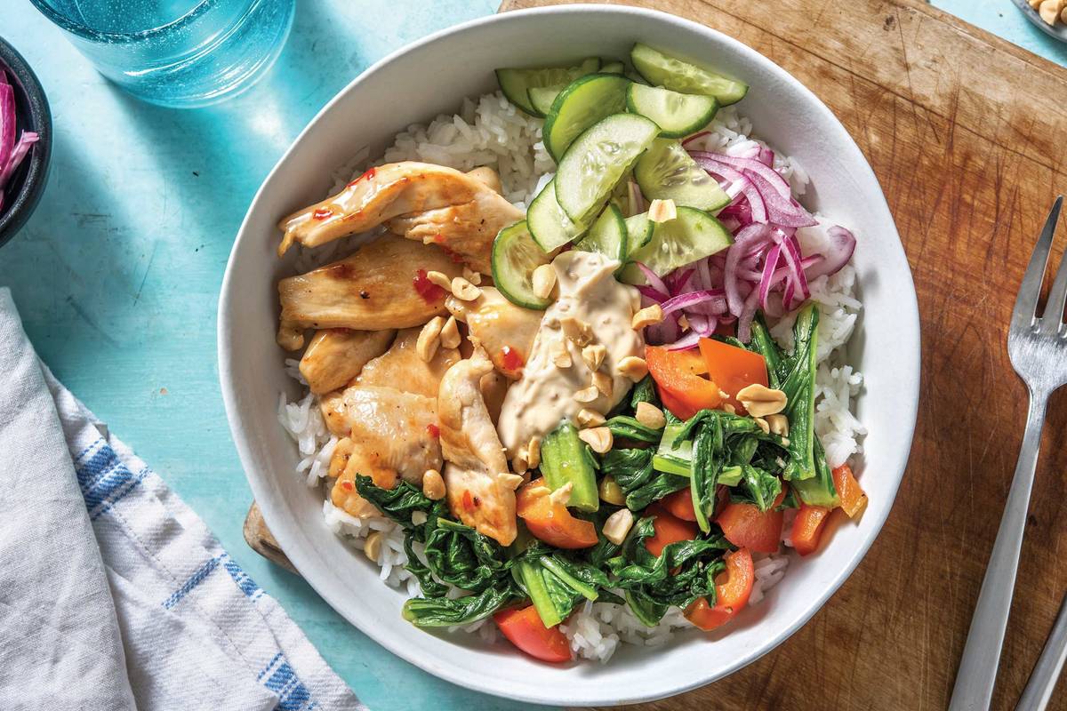 Sweet Chilli Chicken Rice Bowl Recipe | HelloFresh