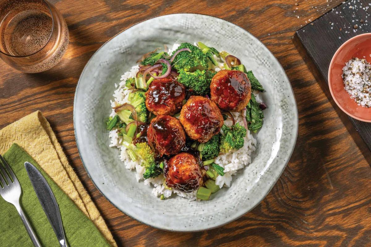 Teriyaki Beef Meatballs & Carrot Noodles Recipe | HelloFresh