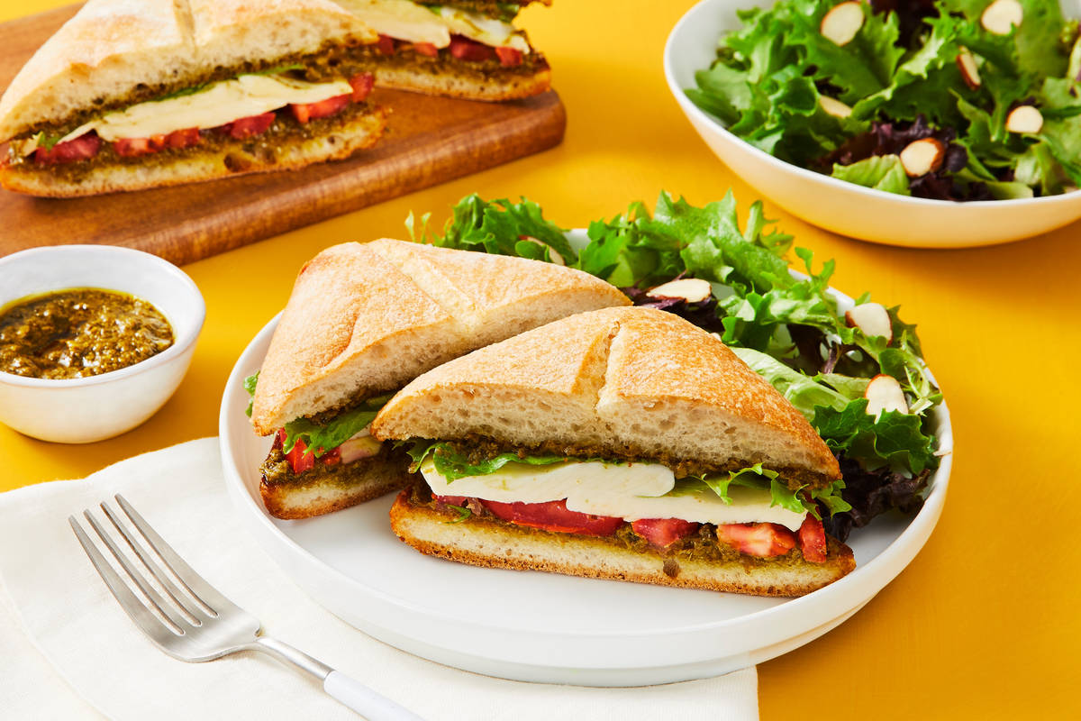 Pesto Caprese Sandwiches Recipe | HelloFresh
