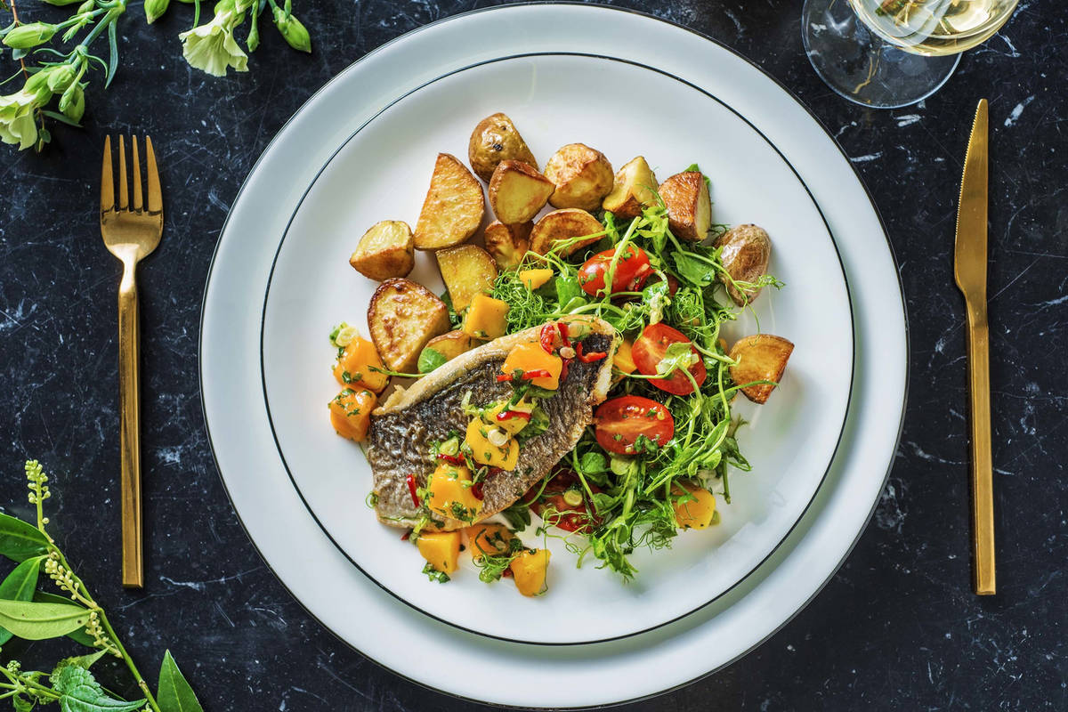 Zesty Sea Bream and Mango Salsa Recipe | HelloFresh