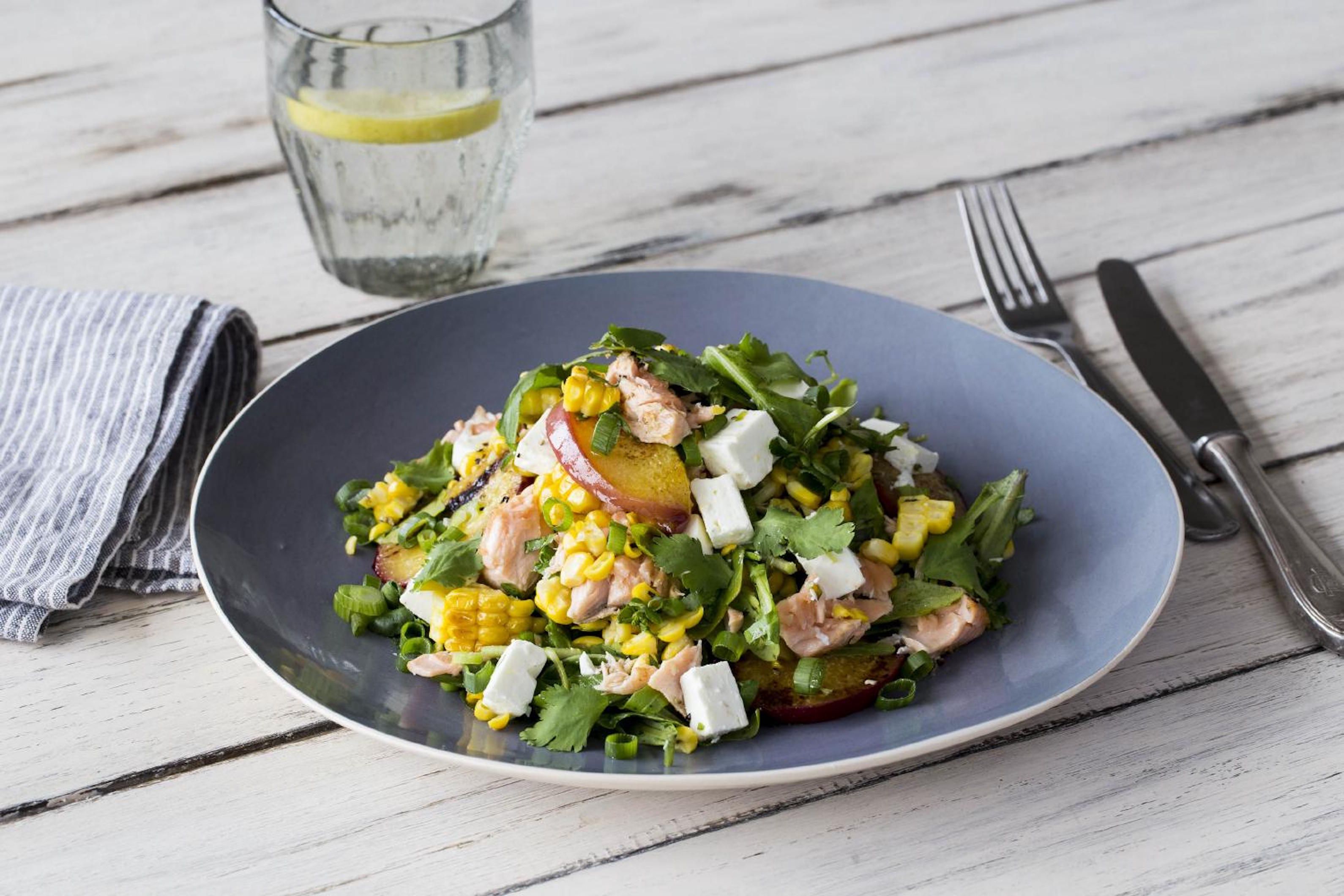 Charred Corn & Rainbow Trout Salad Recipe | HelloFresh