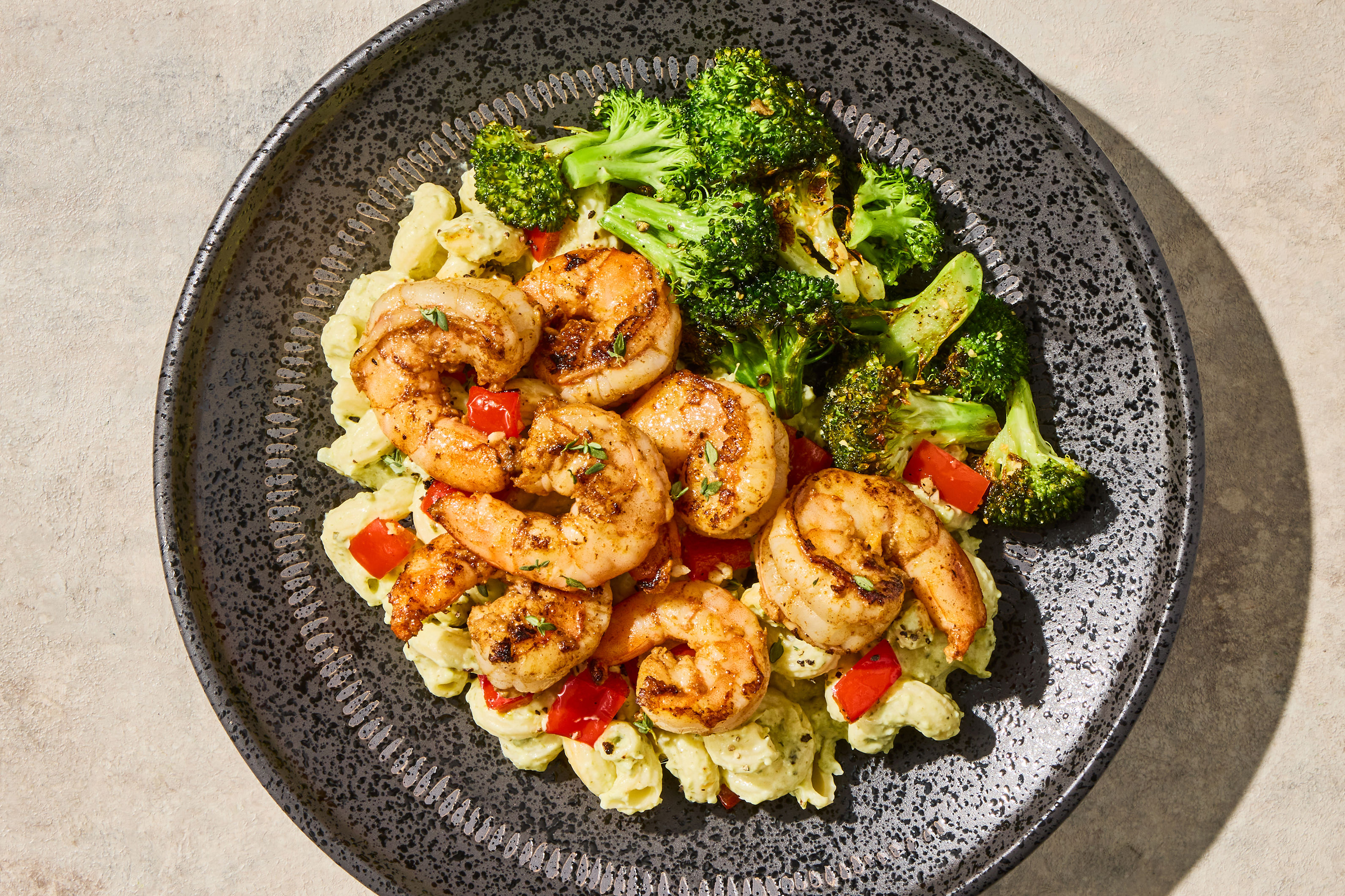 Poblano Cream Cavatappi & Spicy Shrimp Recipe | HelloFresh