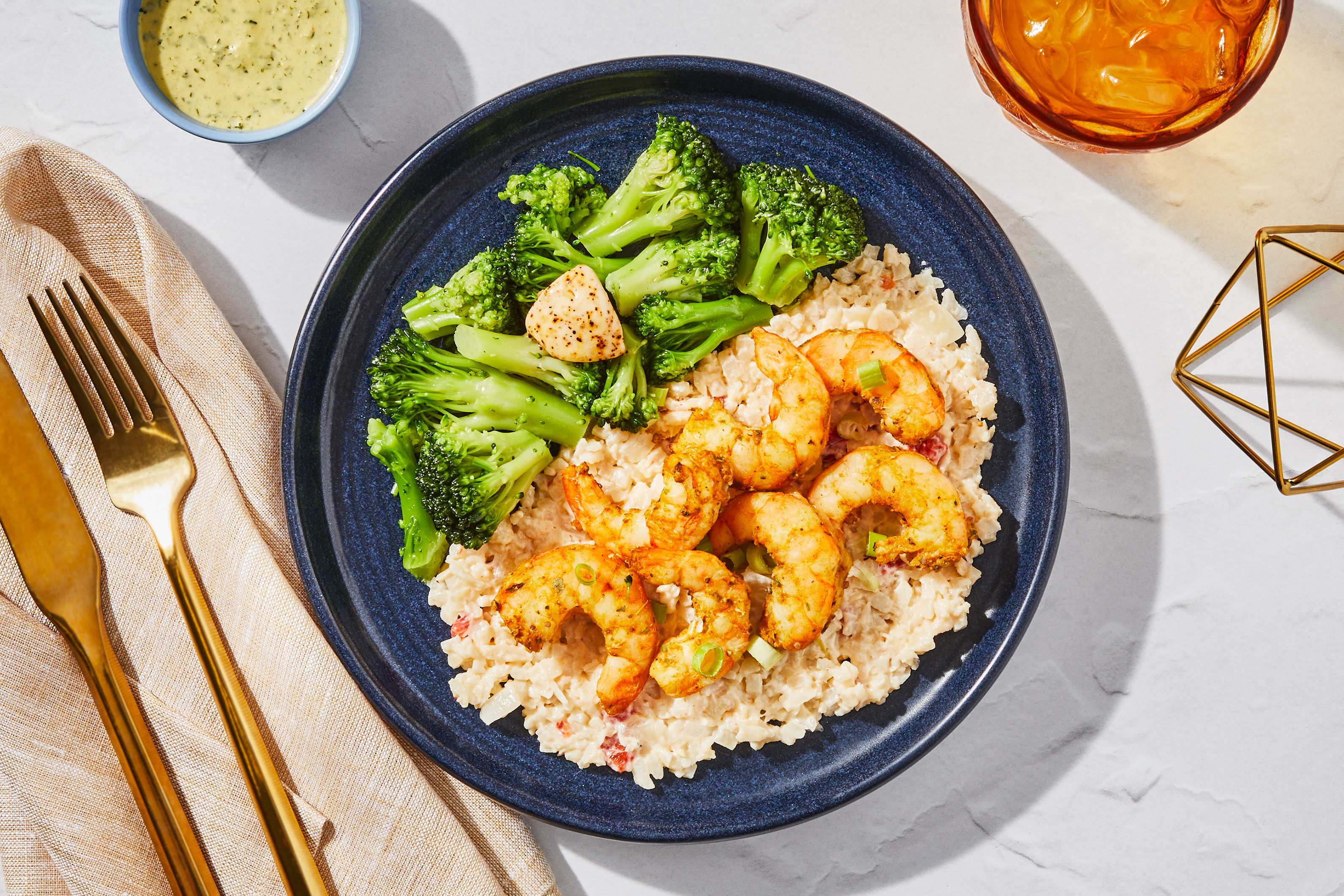 Peruvian Shrimp & Red Pepper Cauli Grits Recipe | HelloFresh