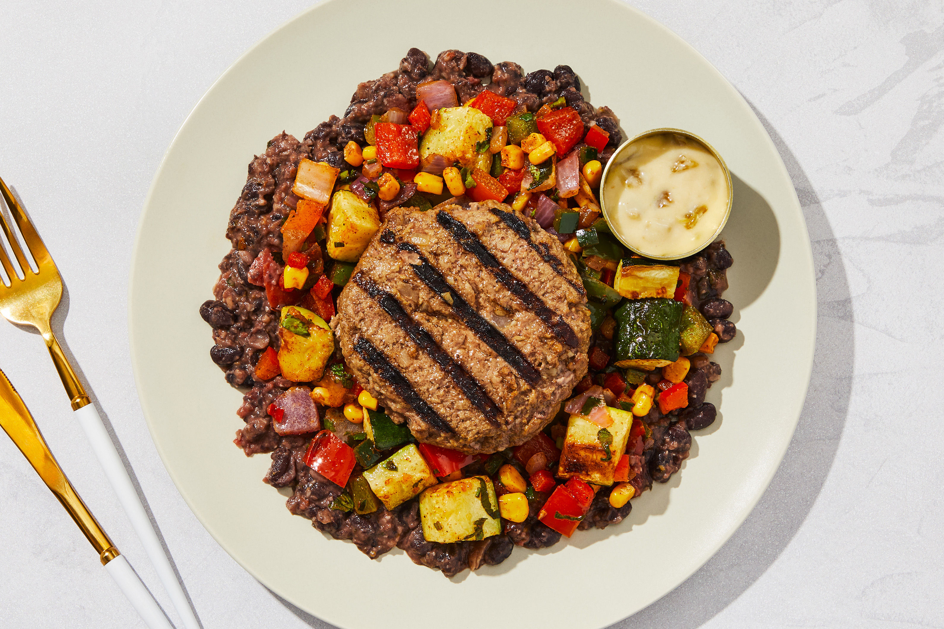 Cowboy Burger & Smashed Beans Recipe | HelloFresh