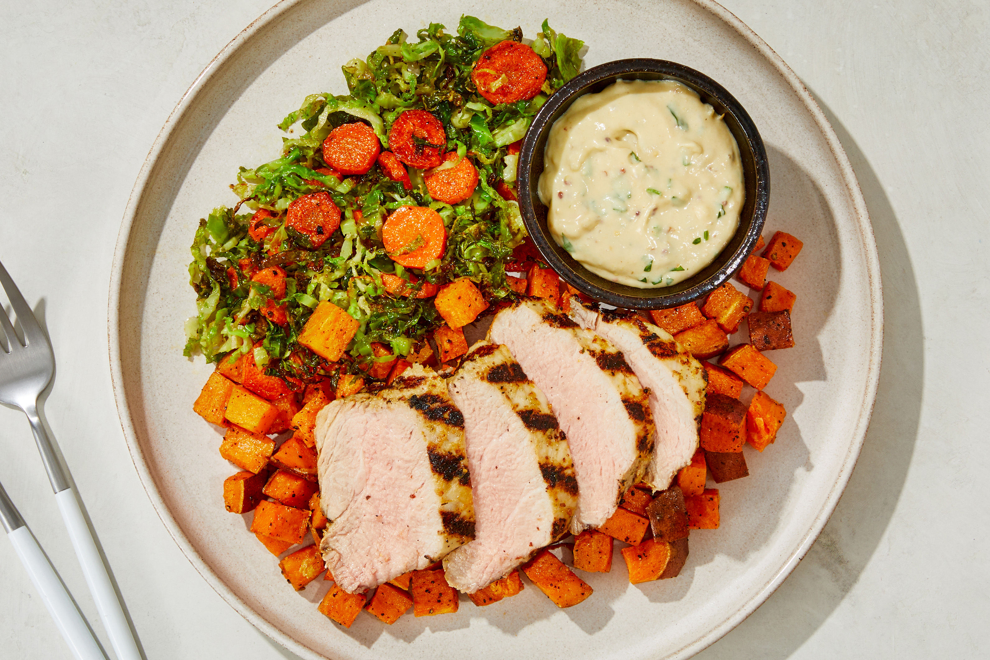 Grilled Pork Tenderloin & Creamy Dijon Sauce Recipe | HelloFresh