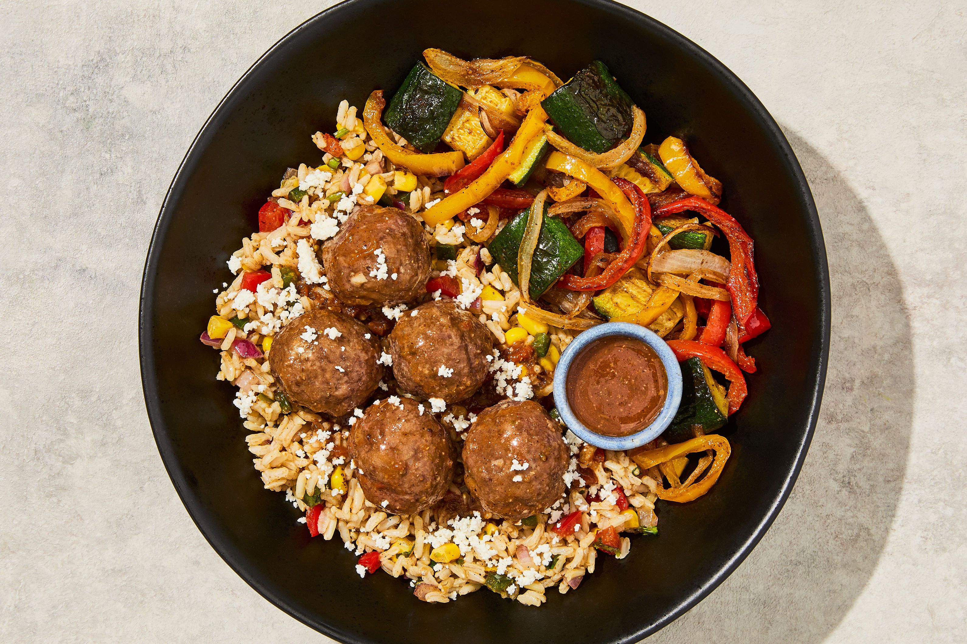 Mexican-Style Meatball Rice Bowl Recipe | HelloFresh