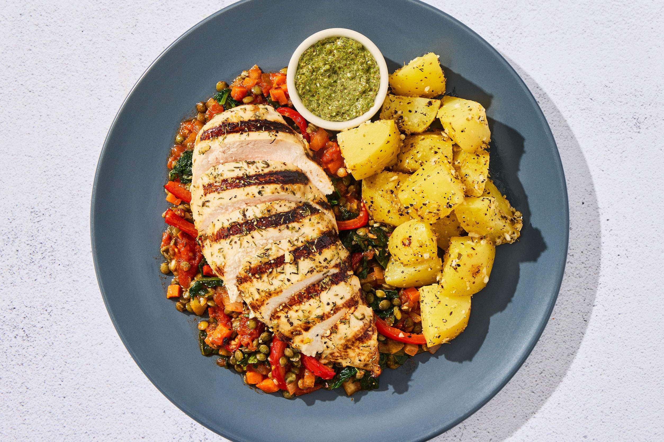 Taverna-Style Chicken & Lentils Recipe | HelloFresh