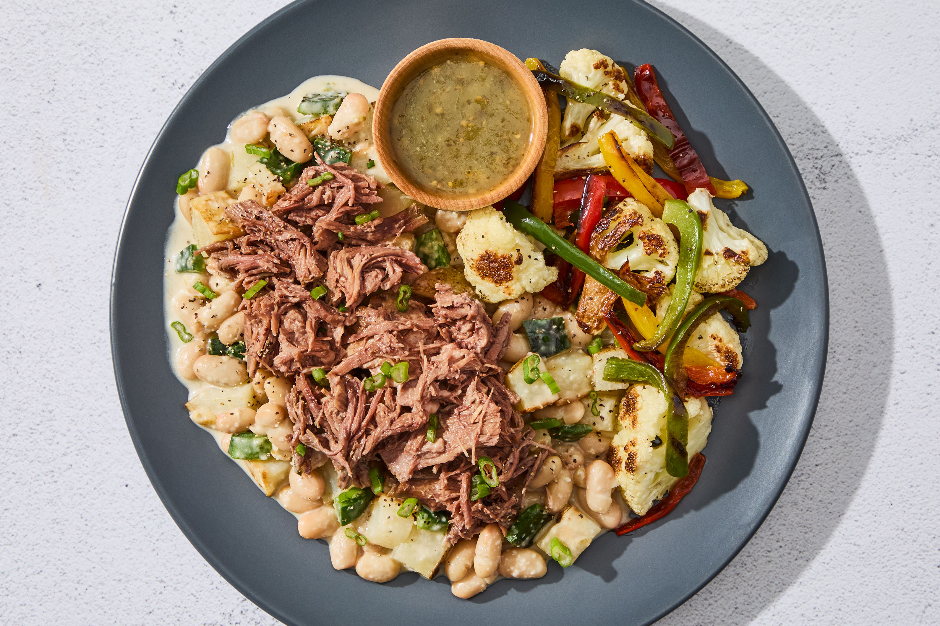Poblano Salsa Shredded Beef & Potato Hash Recipe | HelloFresh