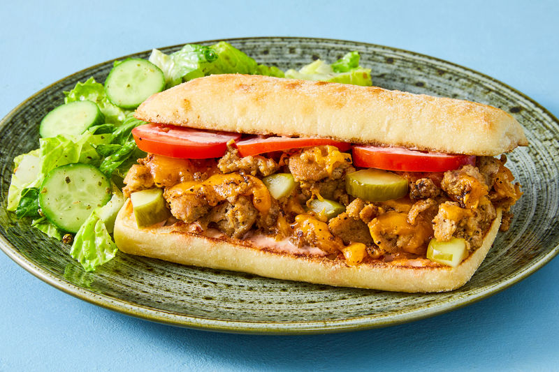 SuperQuick Beyond Meat® Chopped Cheese Sub Recipe | HelloFresh