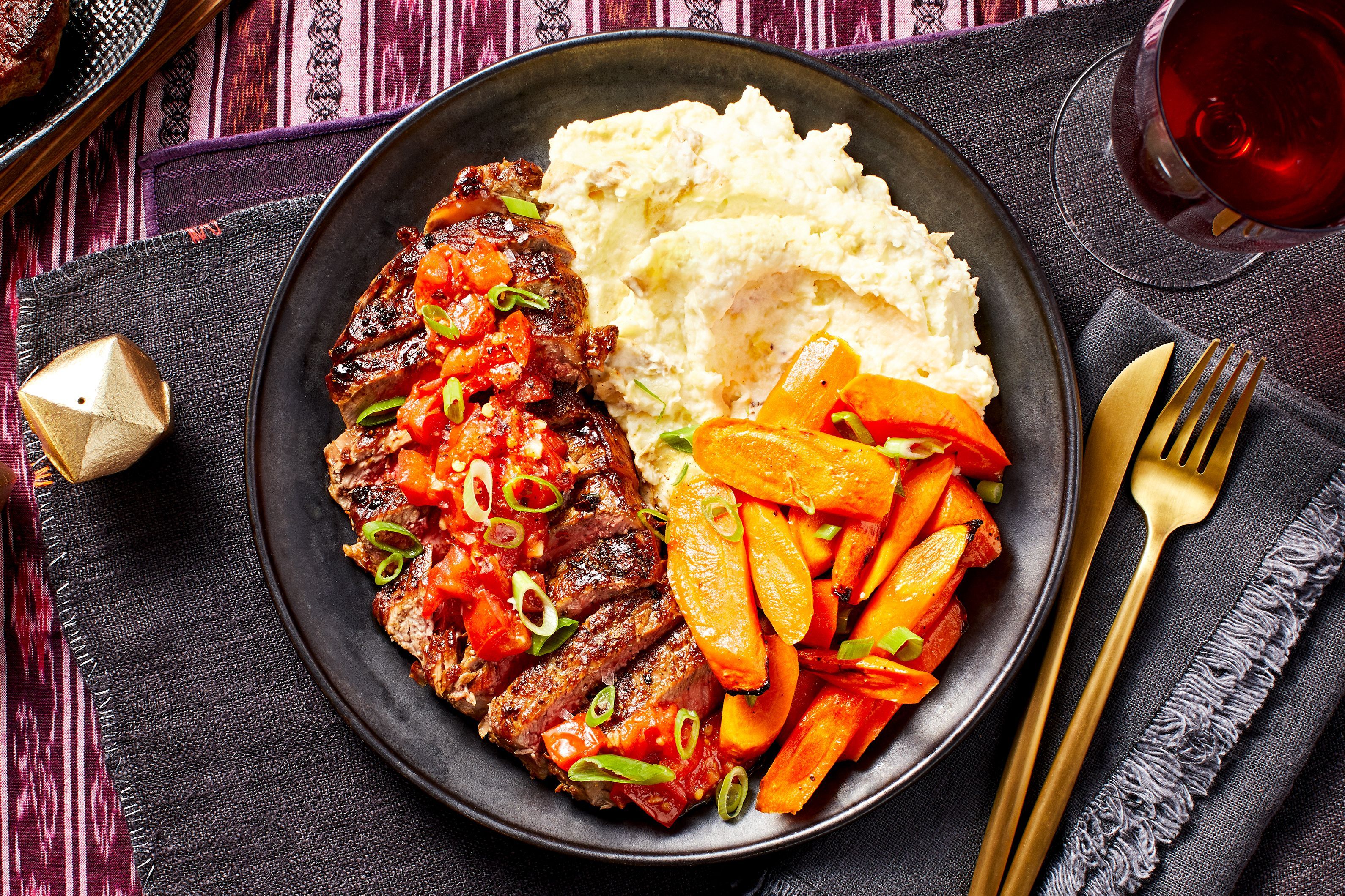 Steaks with Chili Tomato Jam Recipe | HelloFresh