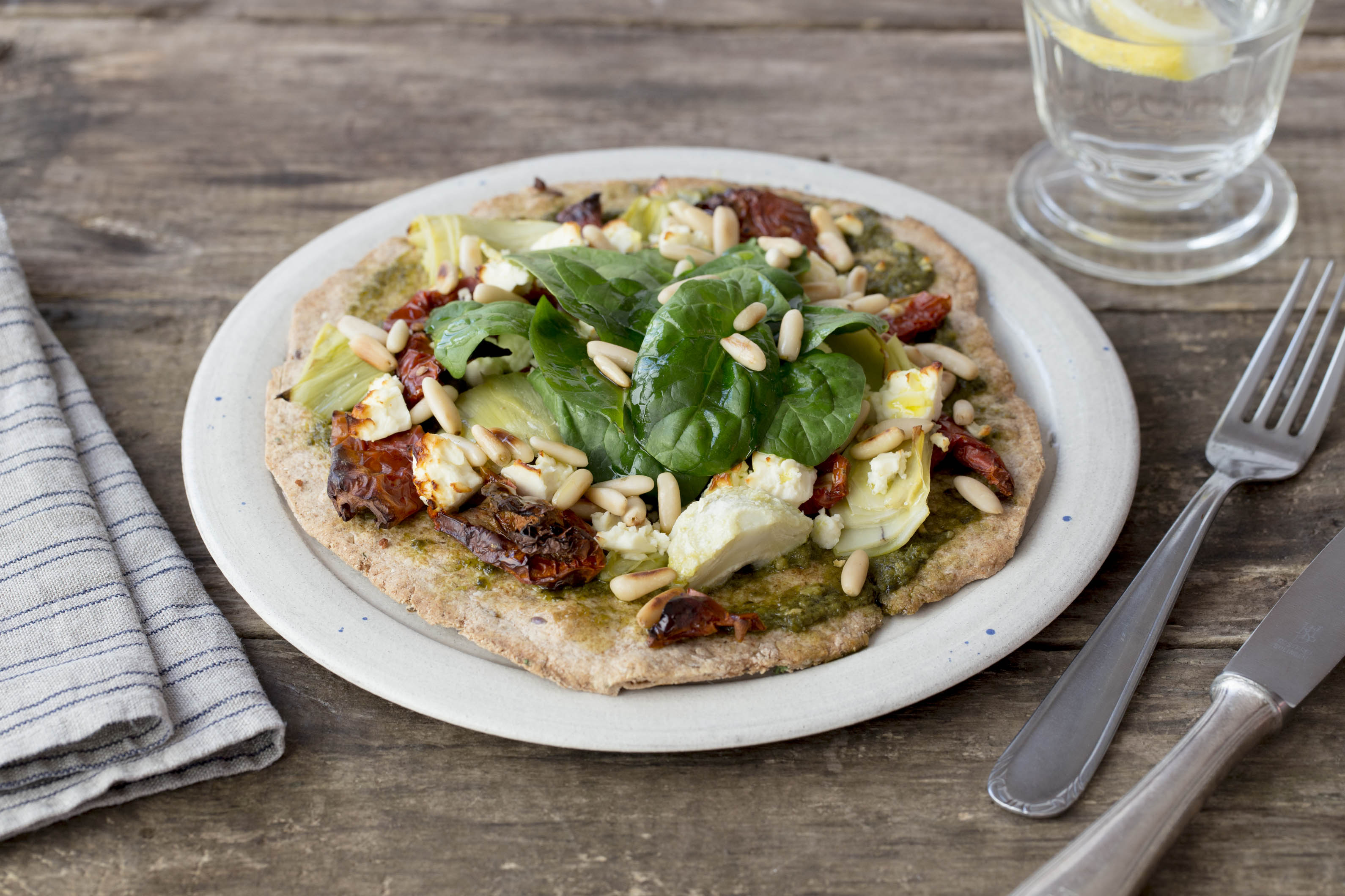 Saint Valentine's Pesto Pizza with Fetta & Sundried Tomato Recipe ...