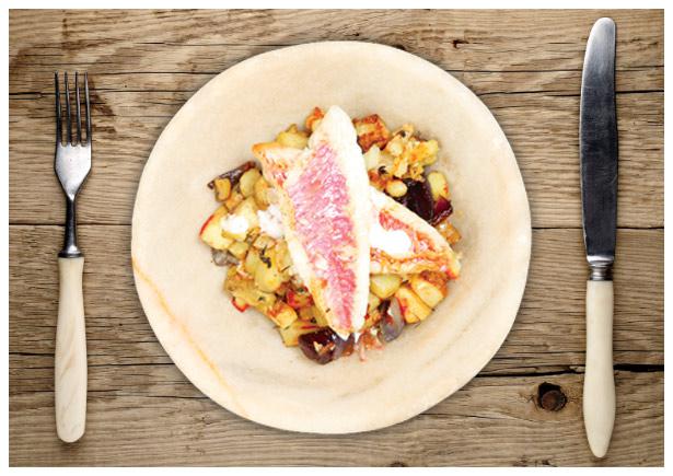 Pan-Fried Red Mullet with Roasted Winter Veg Recipe | HelloFresh