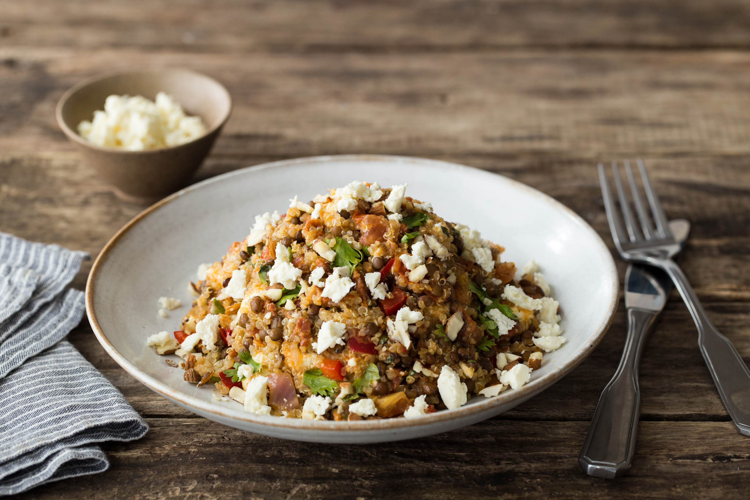 Protein-Packed Chorizo, Quinoa and Almond Jumble Recipe | HelloFresh