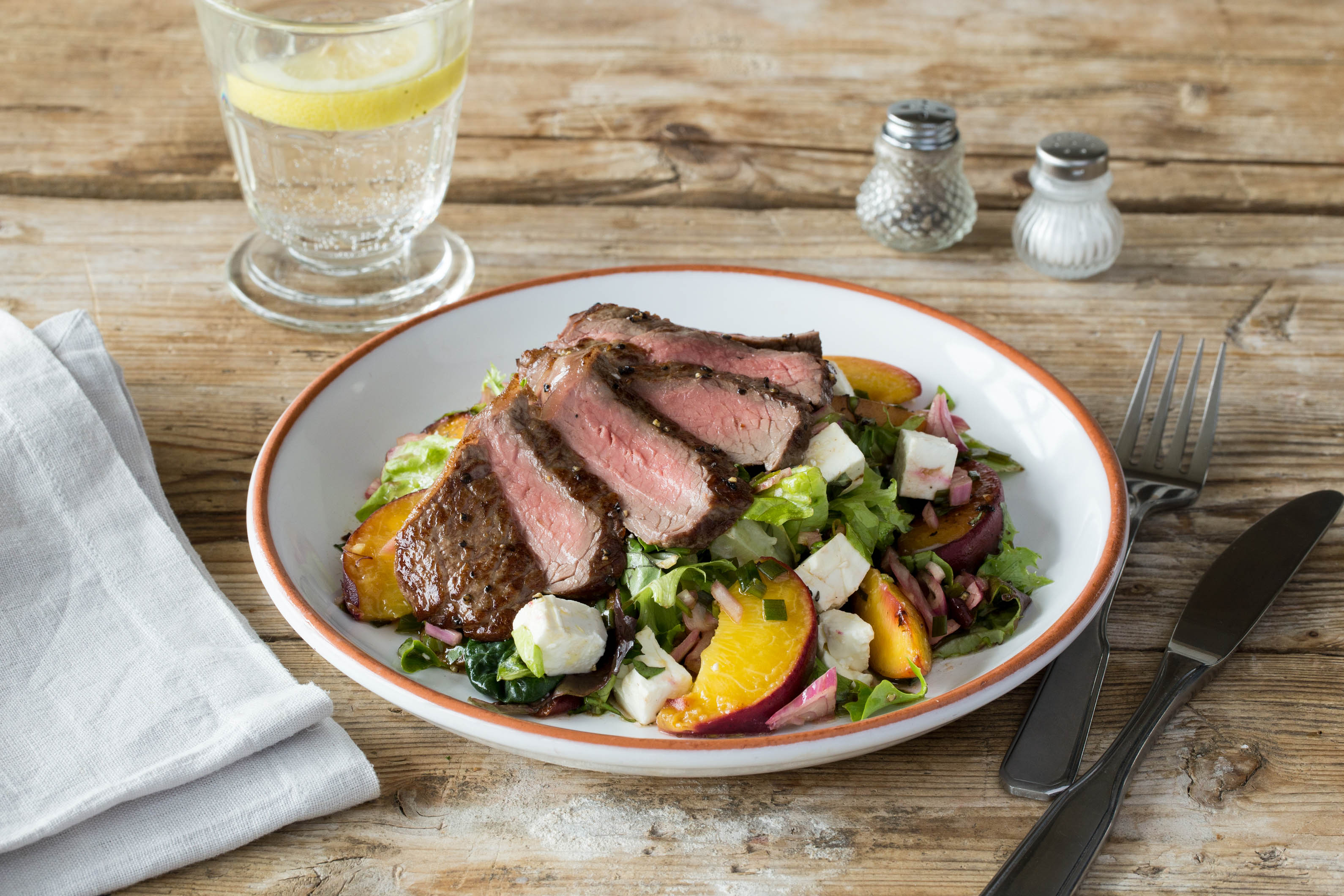 Seared Steak & Charred Nectarine Salad Recipe | HelloFresh