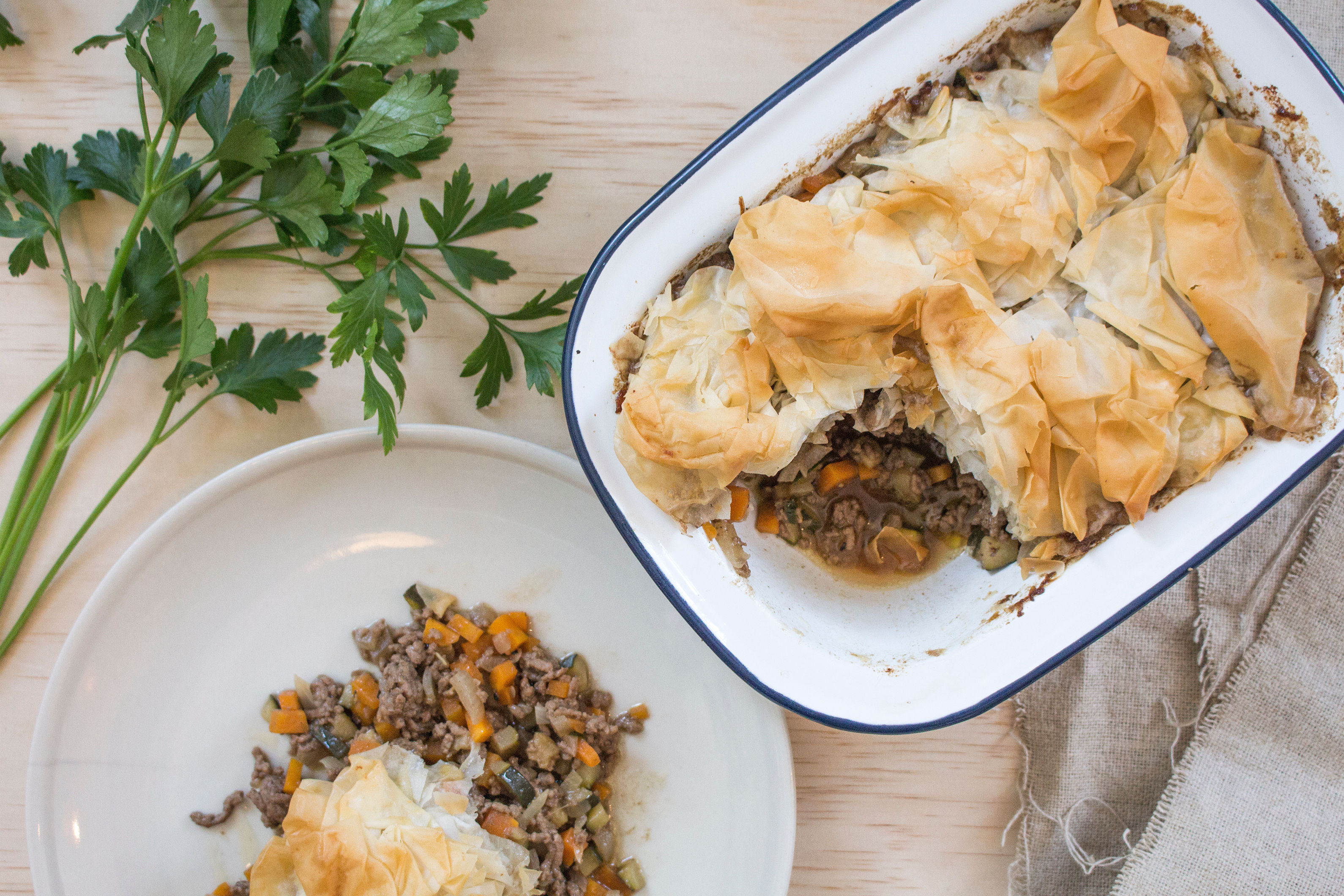 Classic Beef Pie with Crunchy Filo Pastry Recipe | HelloFresh