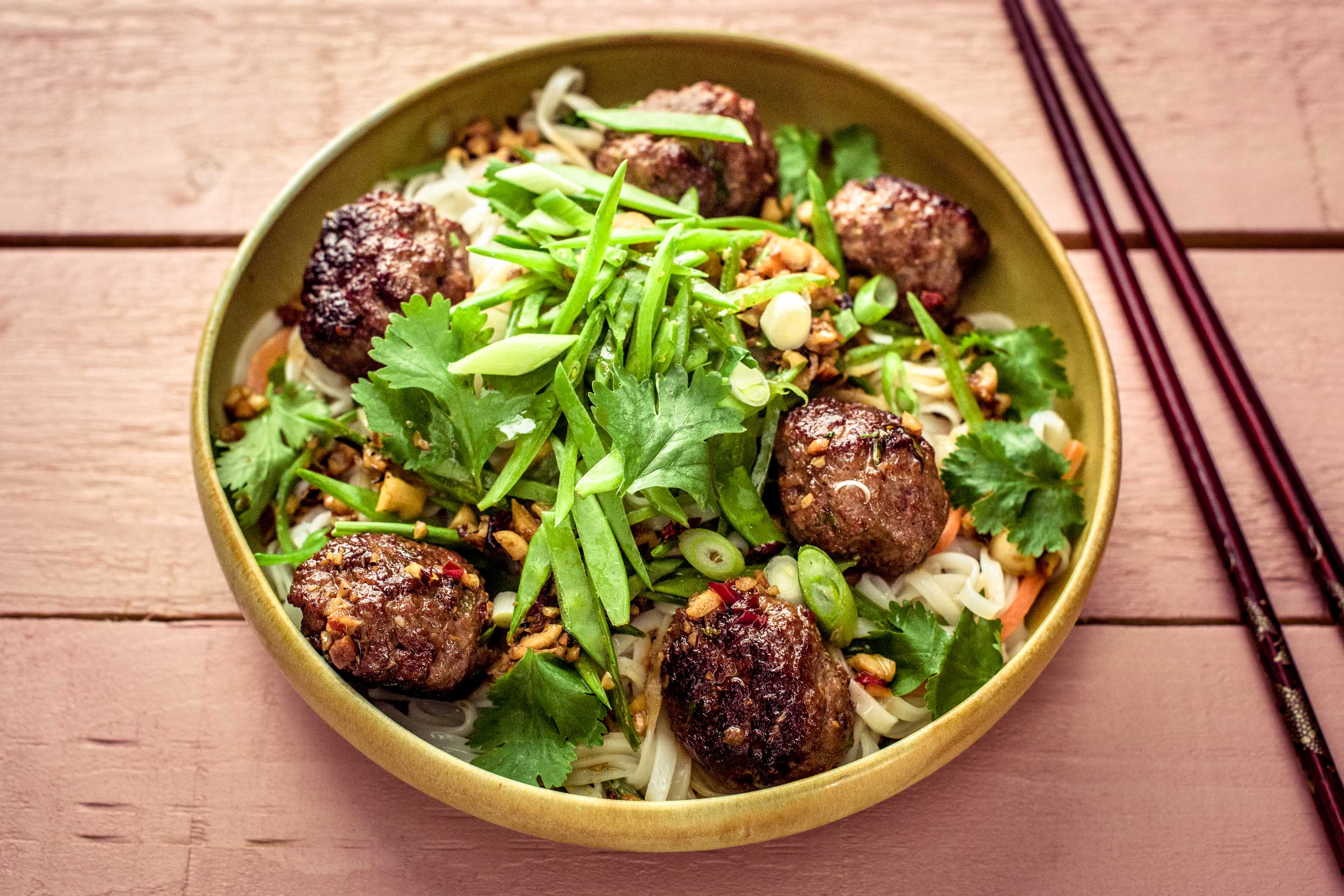 Pork Meatballs with Rice Noodles Recipe | HelloFresh