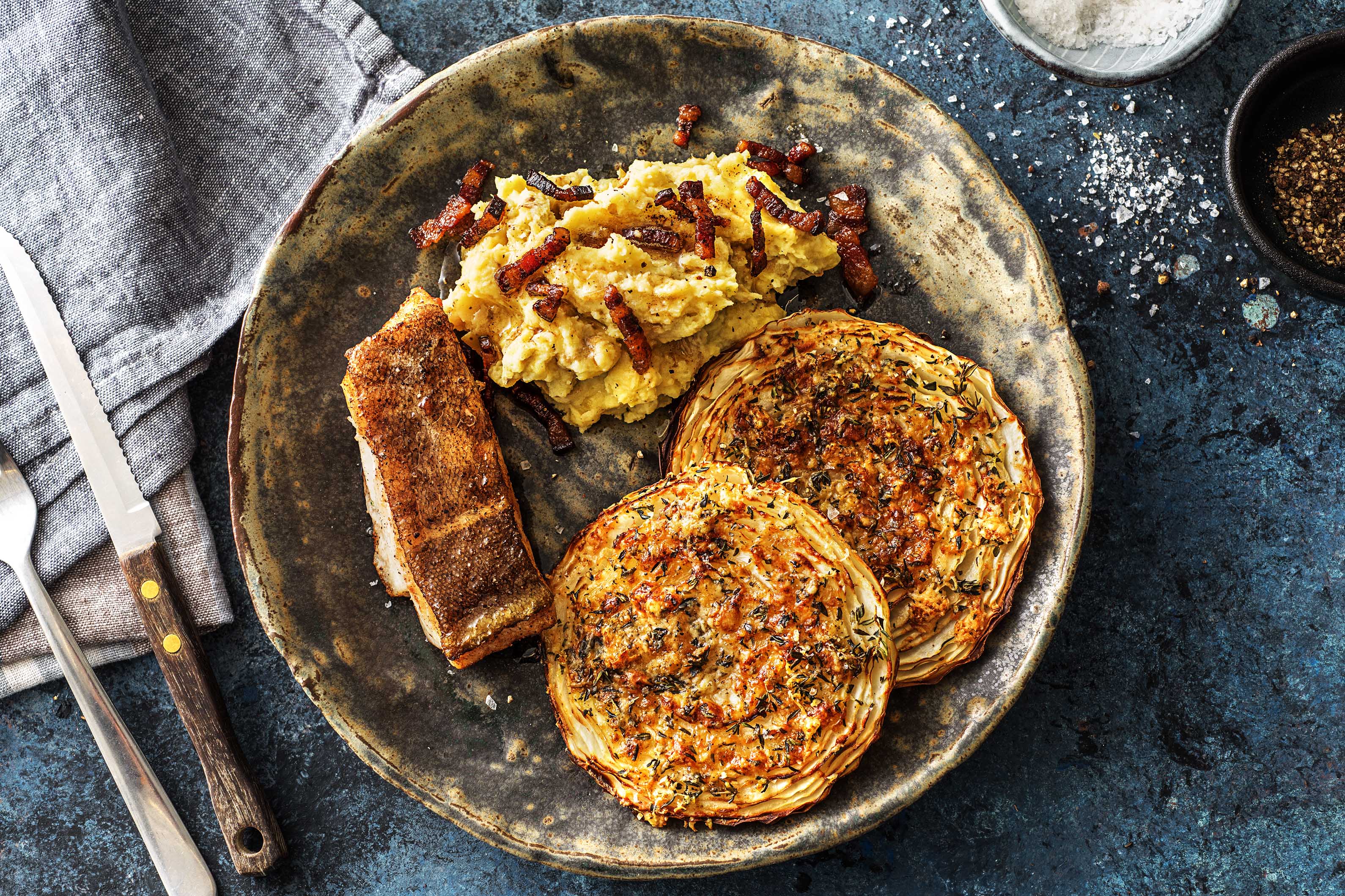 Steaks de chou et filet de merlan Recette | HelloFresh