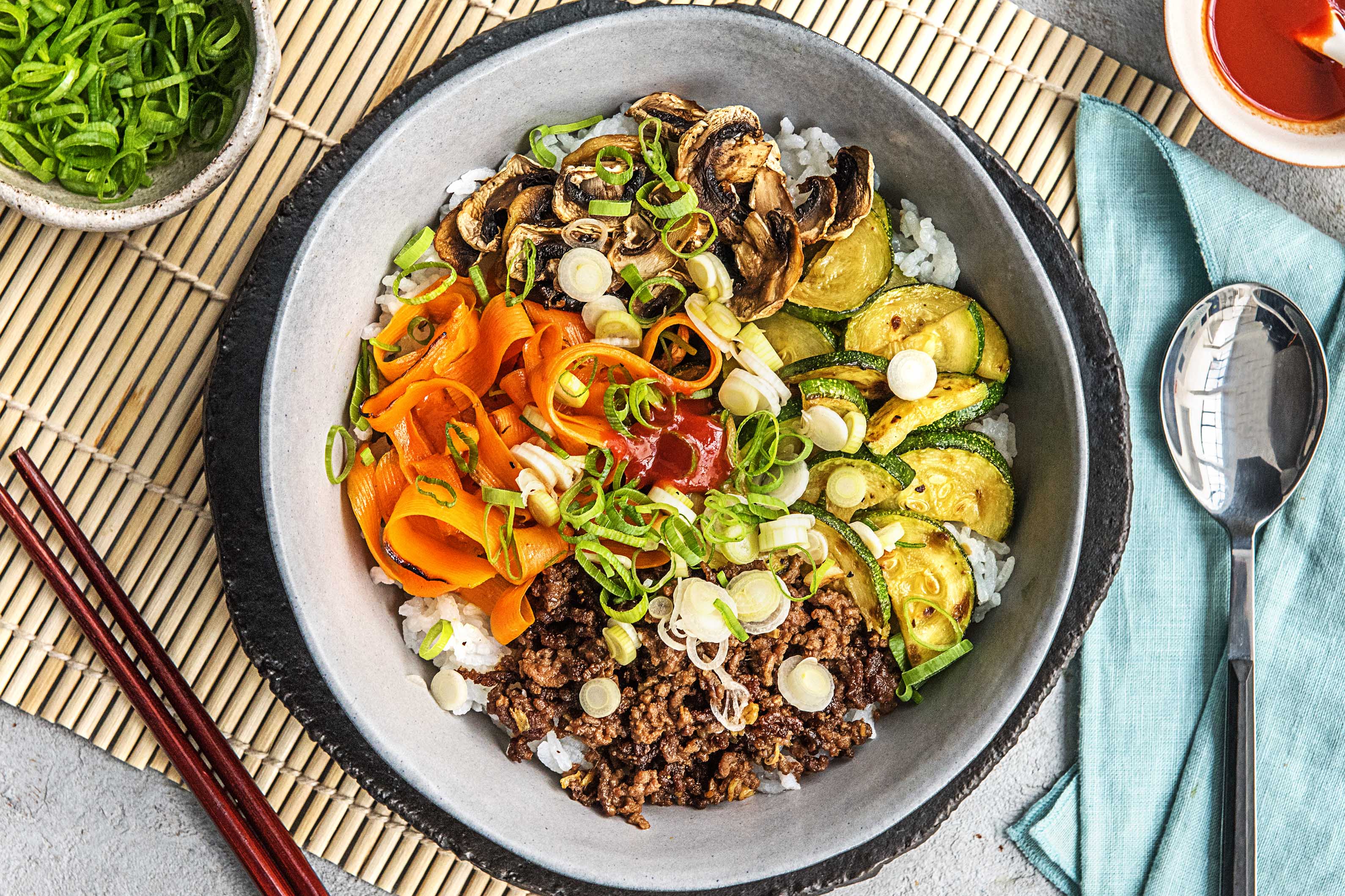 Beef Bibimbap Rice Bowls Recipe | HelloFresh