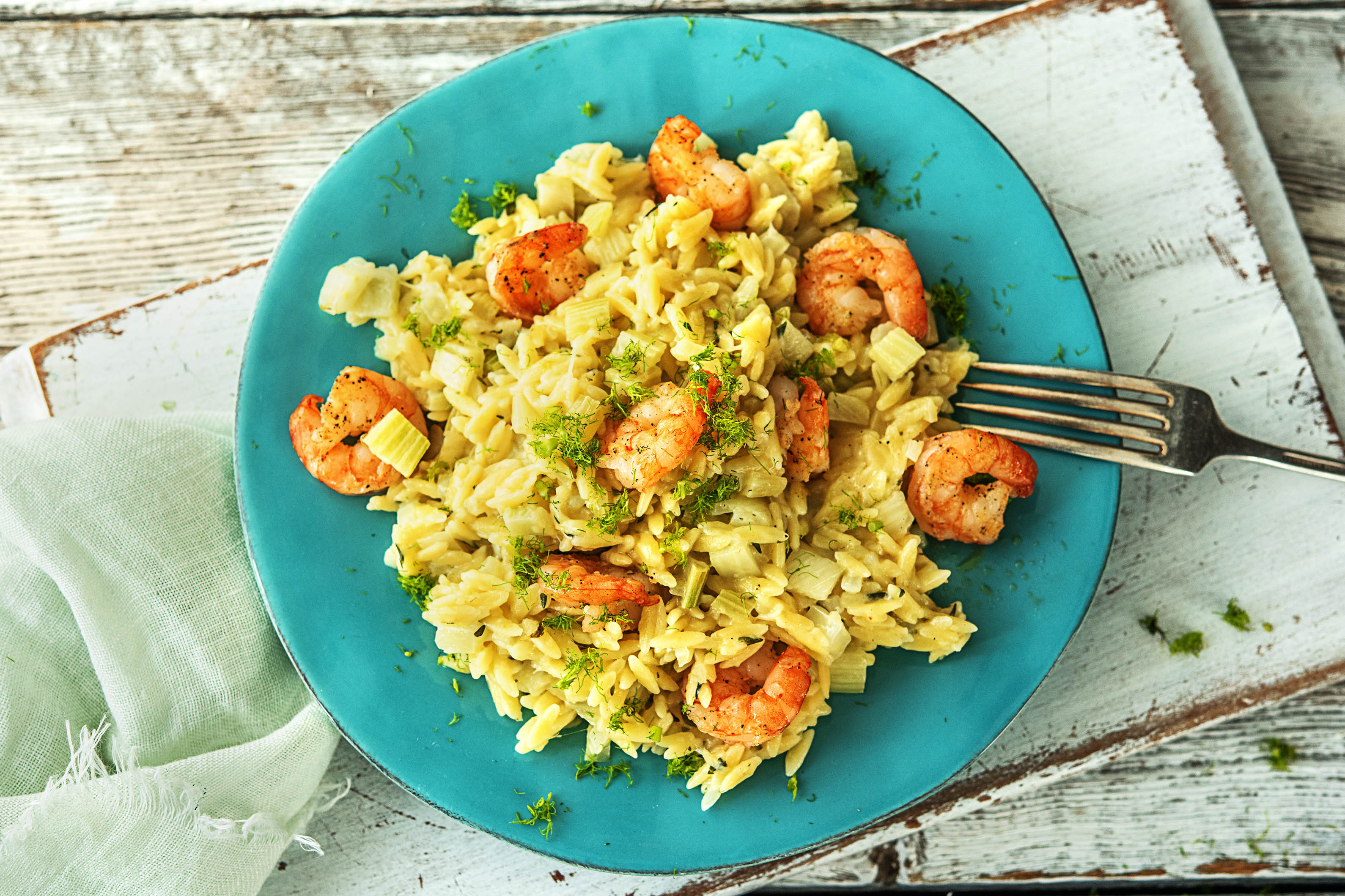 Orzo aux crevettes et au fenouil Recette | HelloFresh