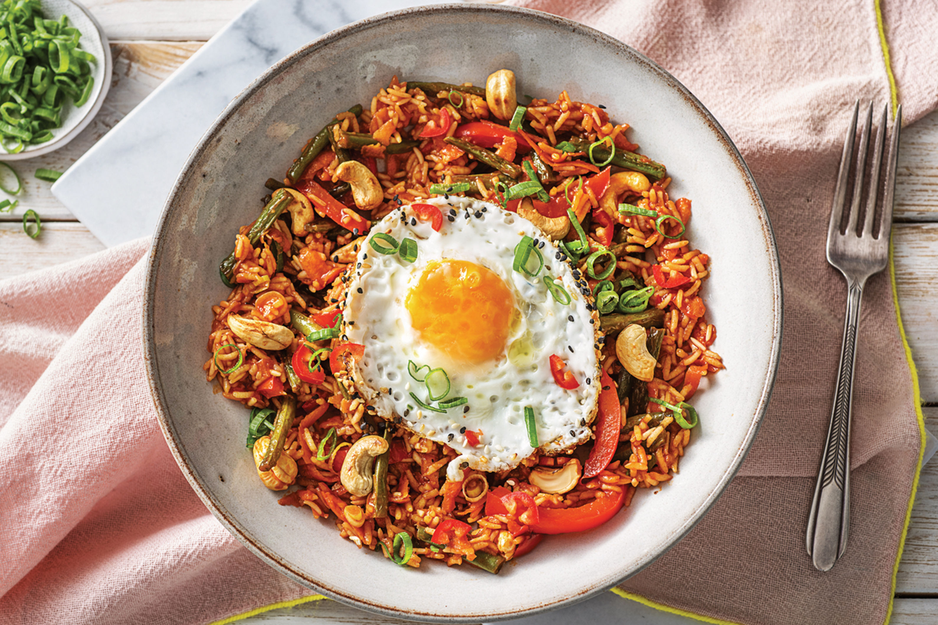 Indonesian-Style Fried Rice with Sesame Eggs Recipe | HelloFresh