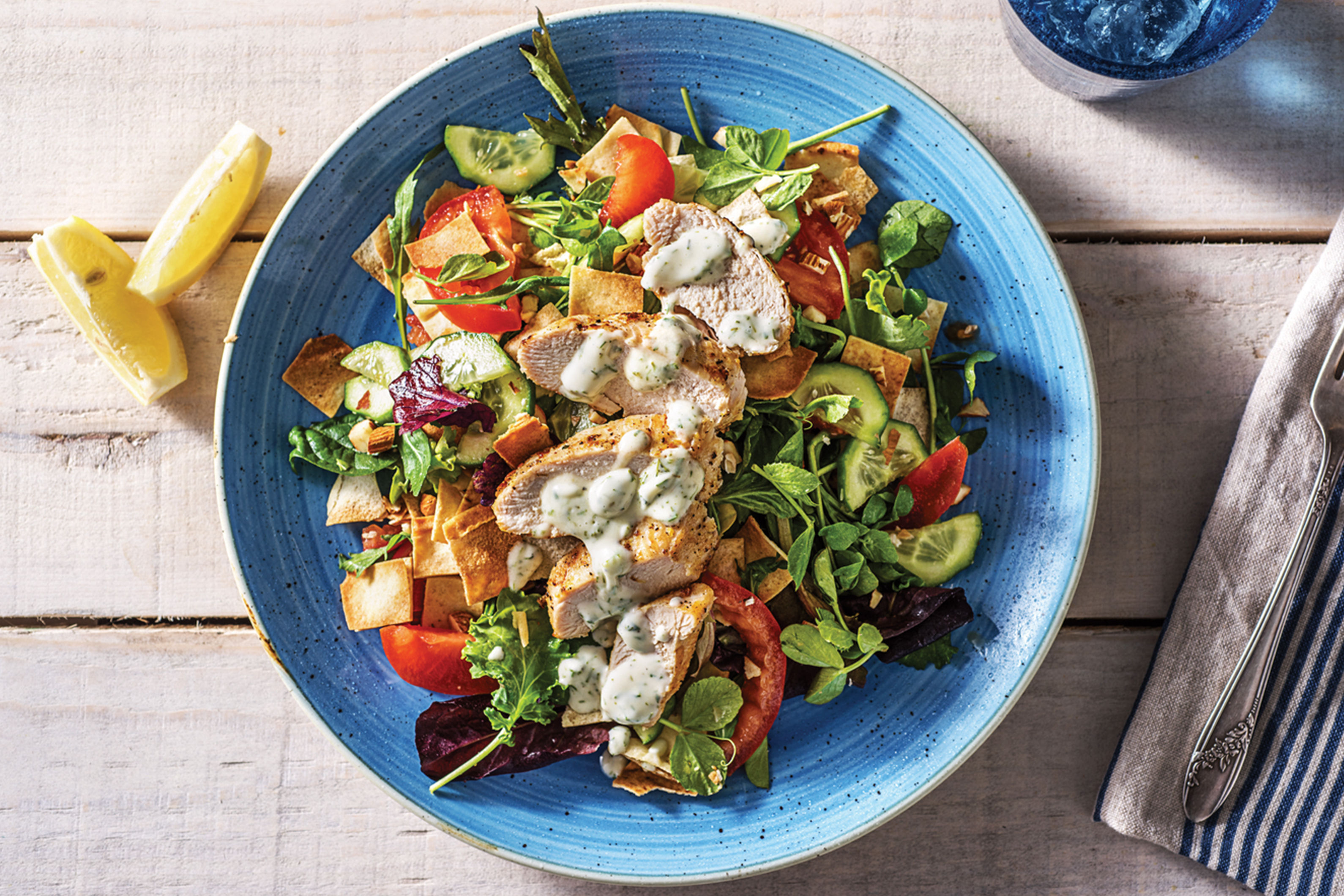 Greek Chicken with Pita Bread Salad Recipe | HelloFresh