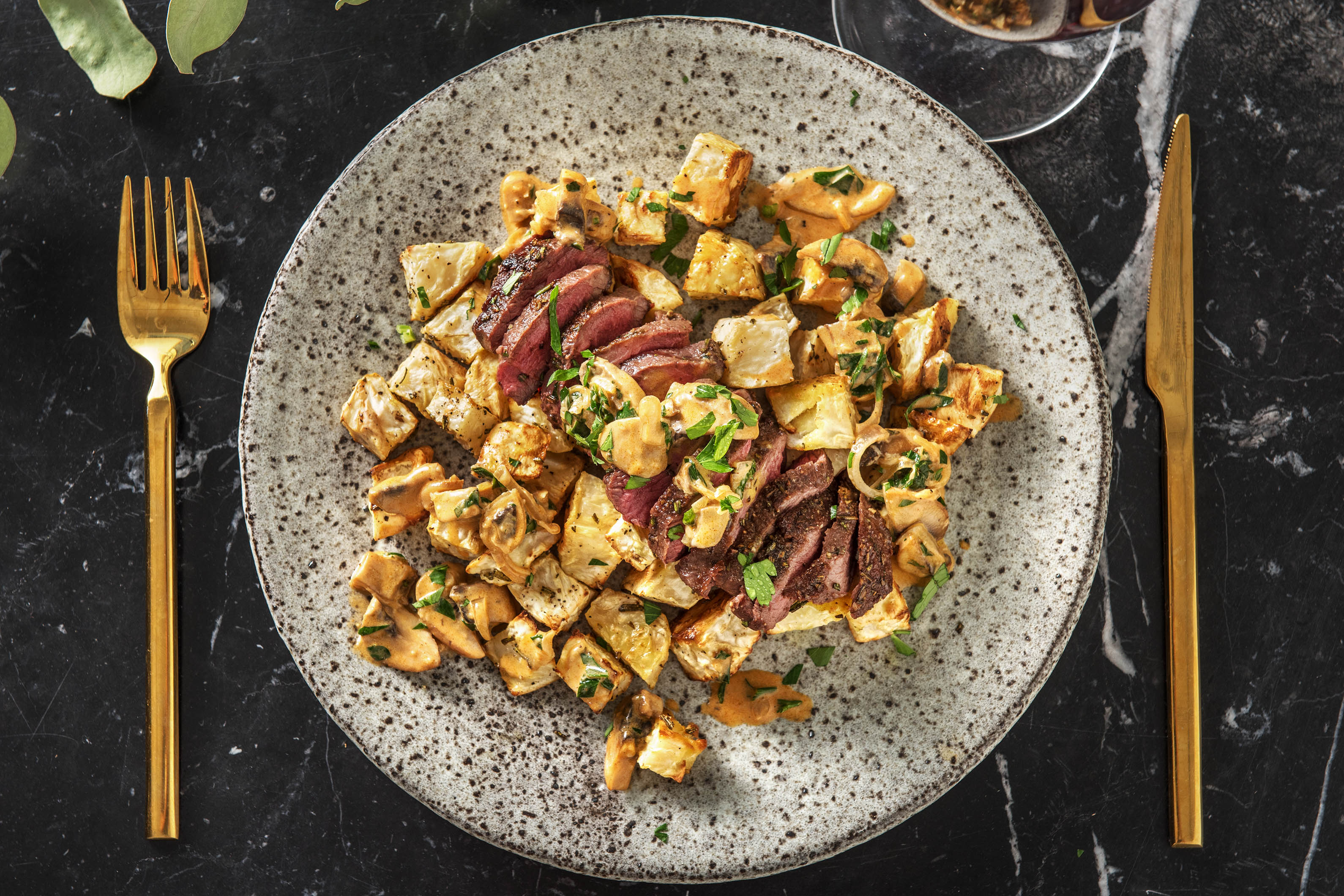 Venison Steak with Celeriac & Sauce Recipe | HelloFresh