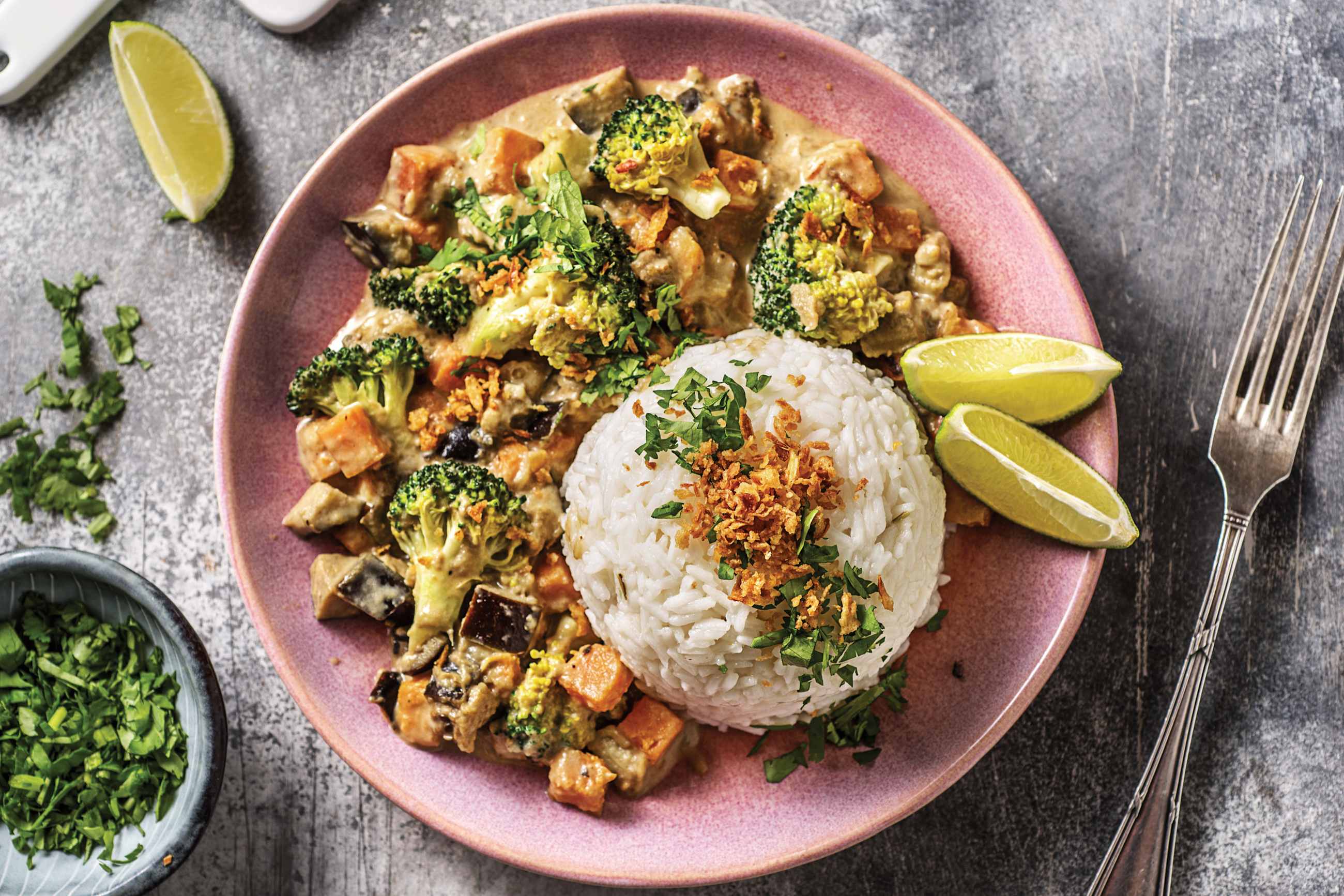 Eggplant & Sweet Potato Thai Green Curry Recipe | HelloFresh