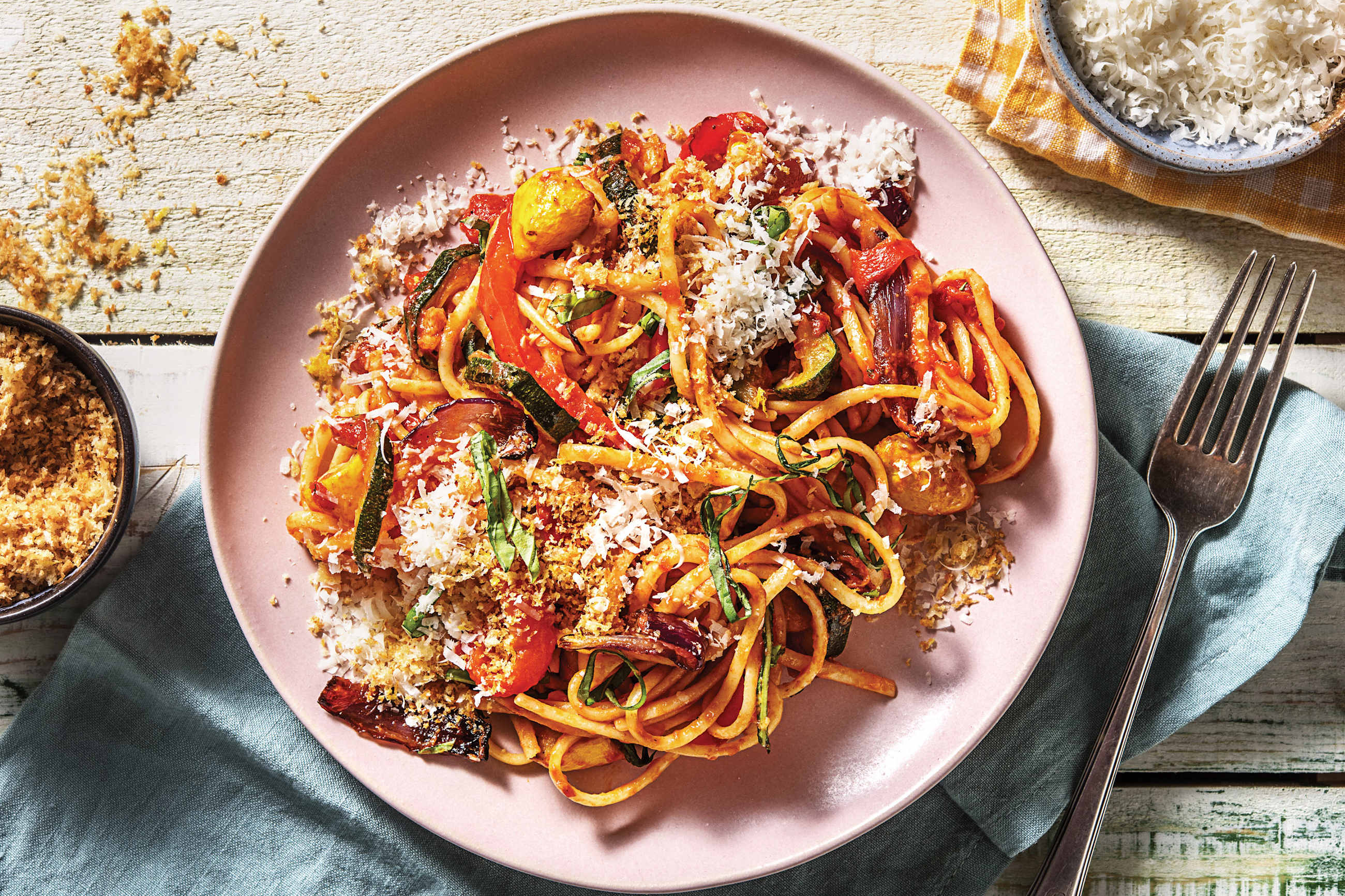 Tuscan Vegetable Spaghetti Recipe | HelloFresh