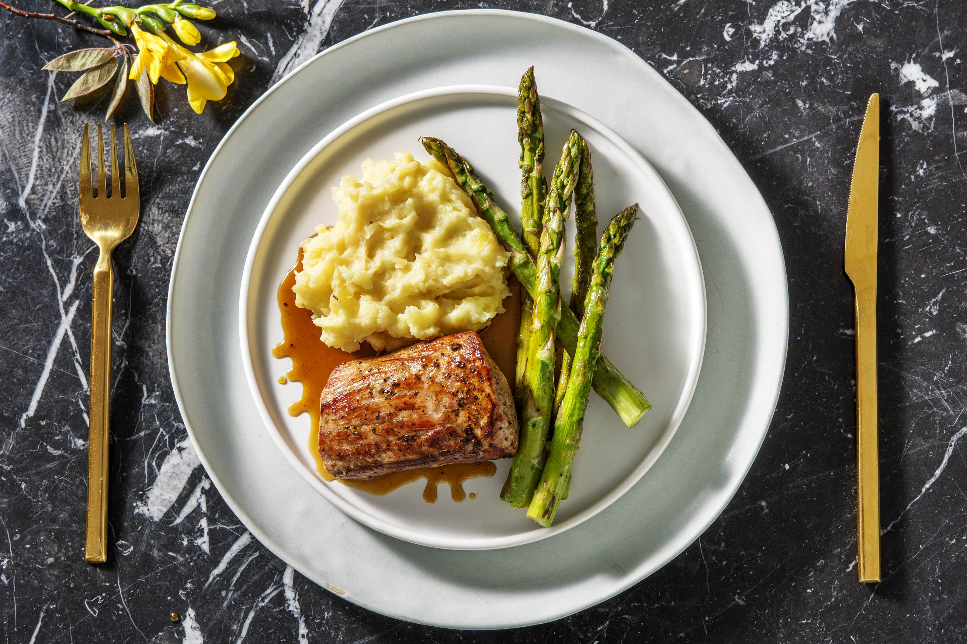 Filet mignon avec sa sauce au miel et à l'orange Recette | HelloFresh