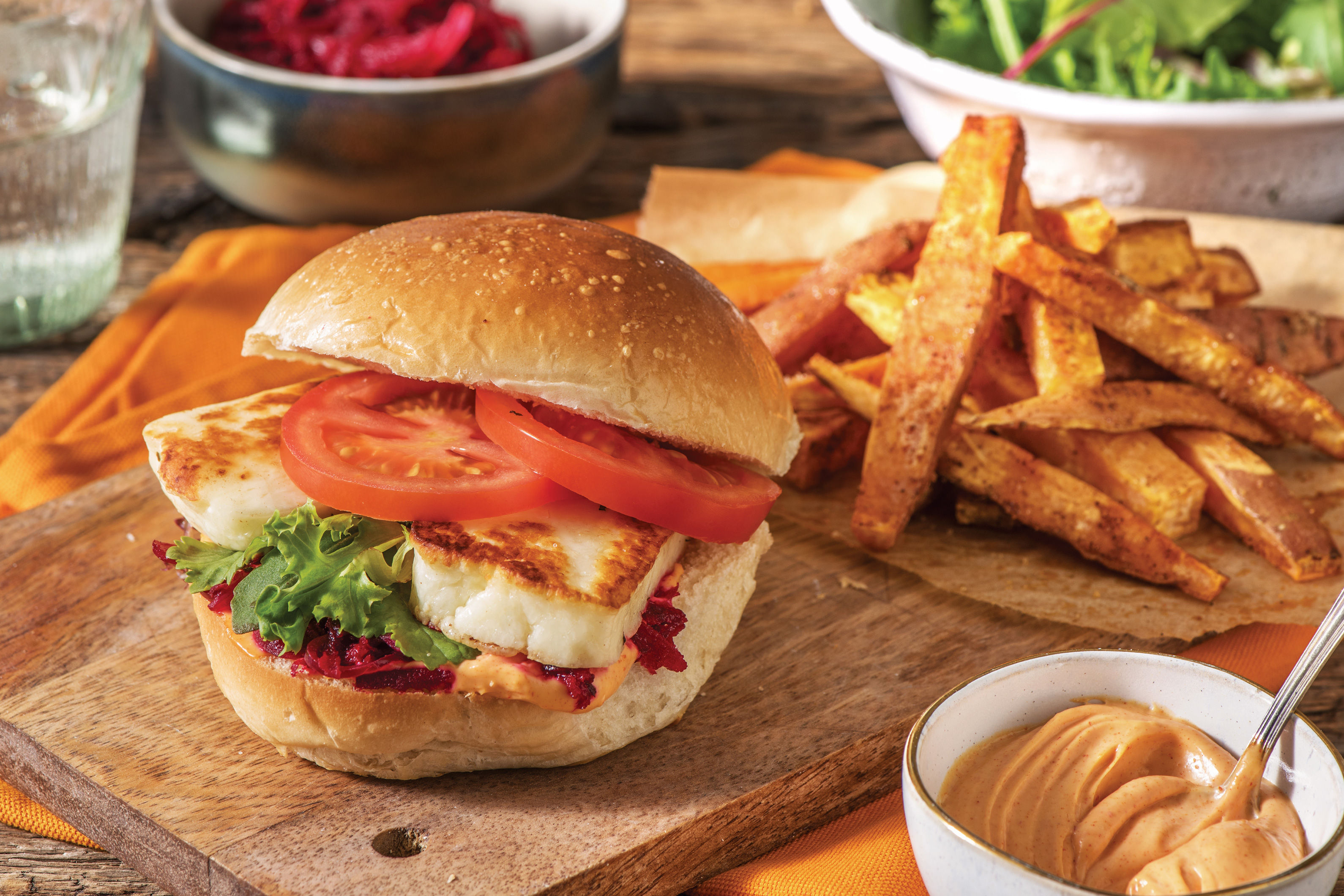 Haloumi & Beetroot Relish Burger Recipe | HelloFresh