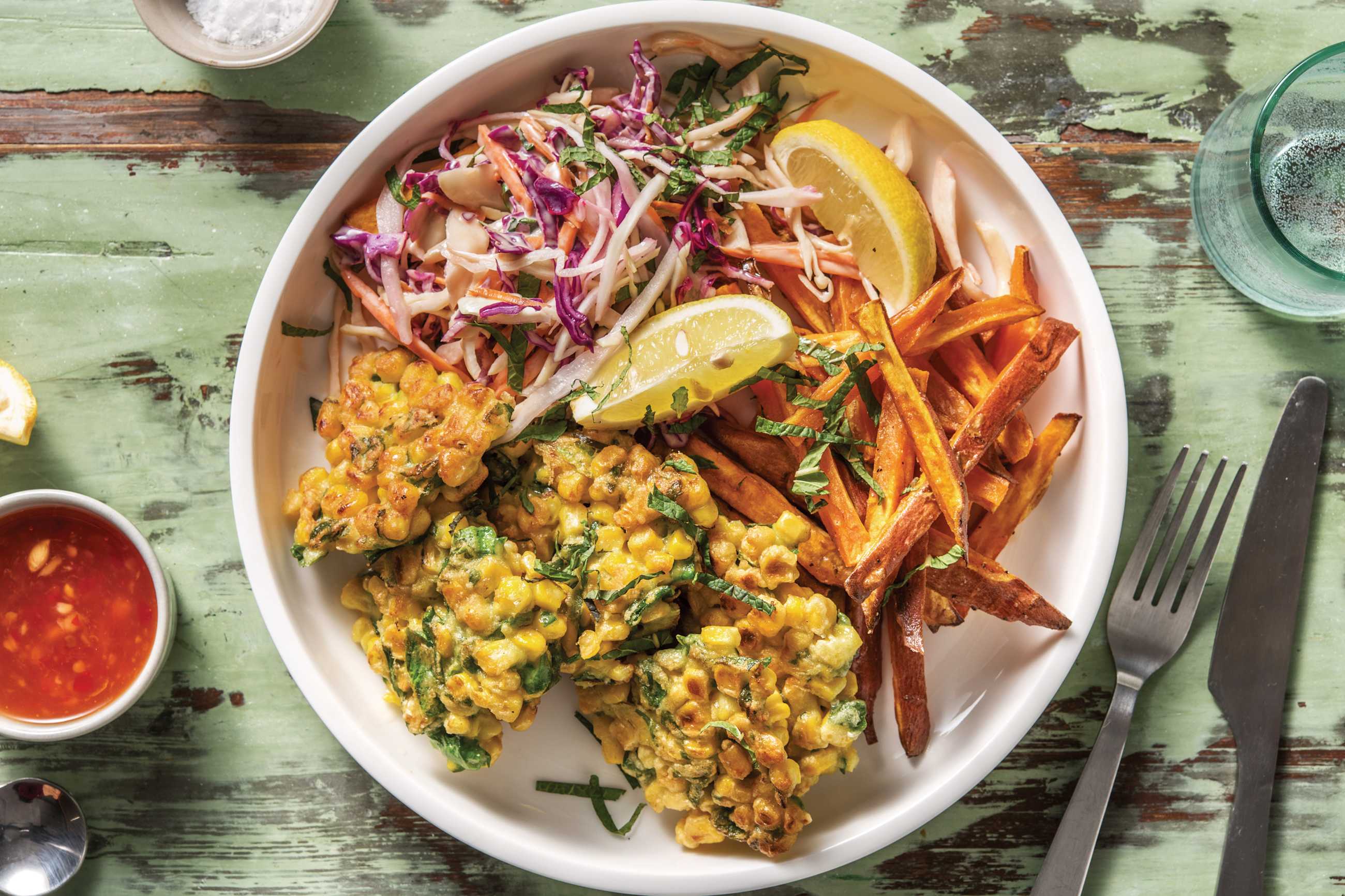 Asian Corn & Kaffir Lime Fritters Recipe | HelloFresh