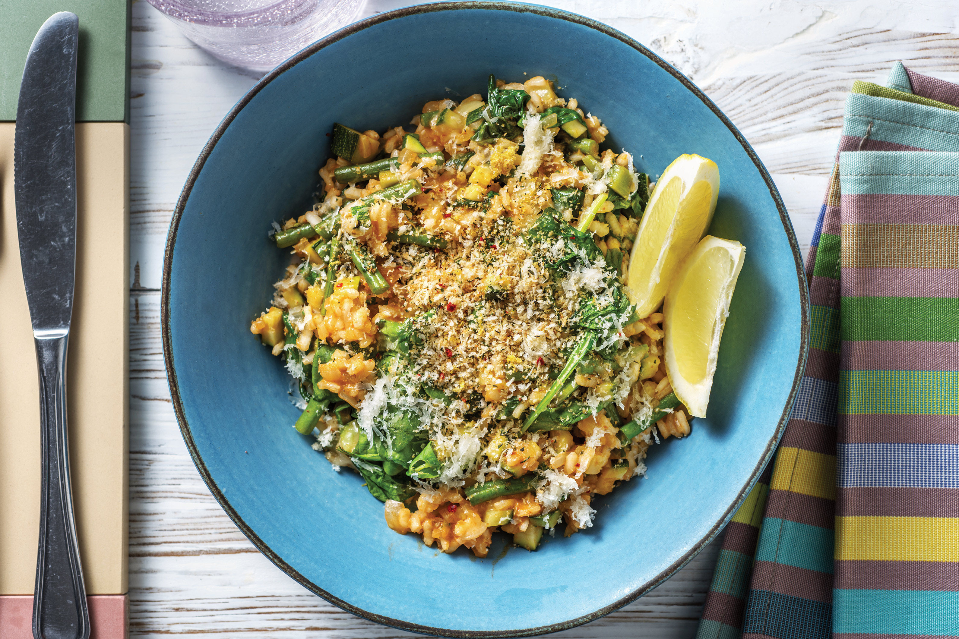 Red Pesto and Veggie Risotto Recipe | HelloFresh