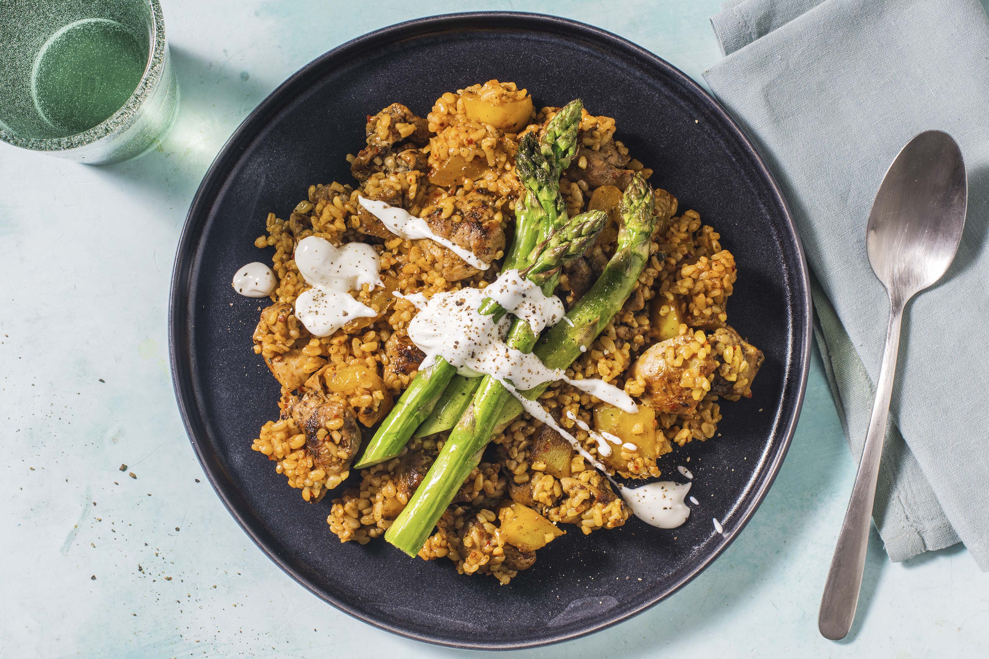 Harissa Chicken, Pepper and Bulgur Jumble Recipe | HelloFresh