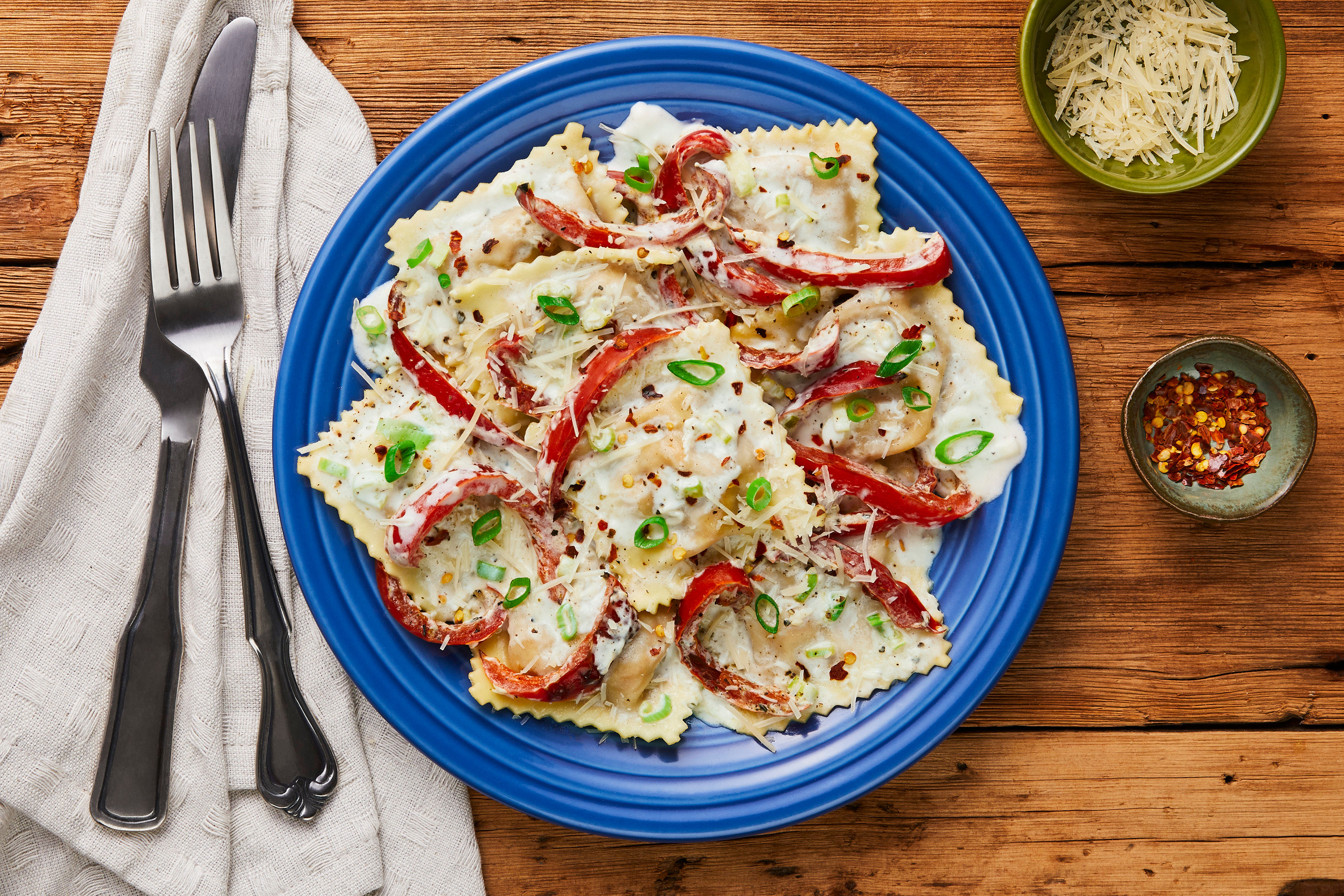 Chicken Romesco Ravioli in Creamy Sauce Recipe | HelloFresh